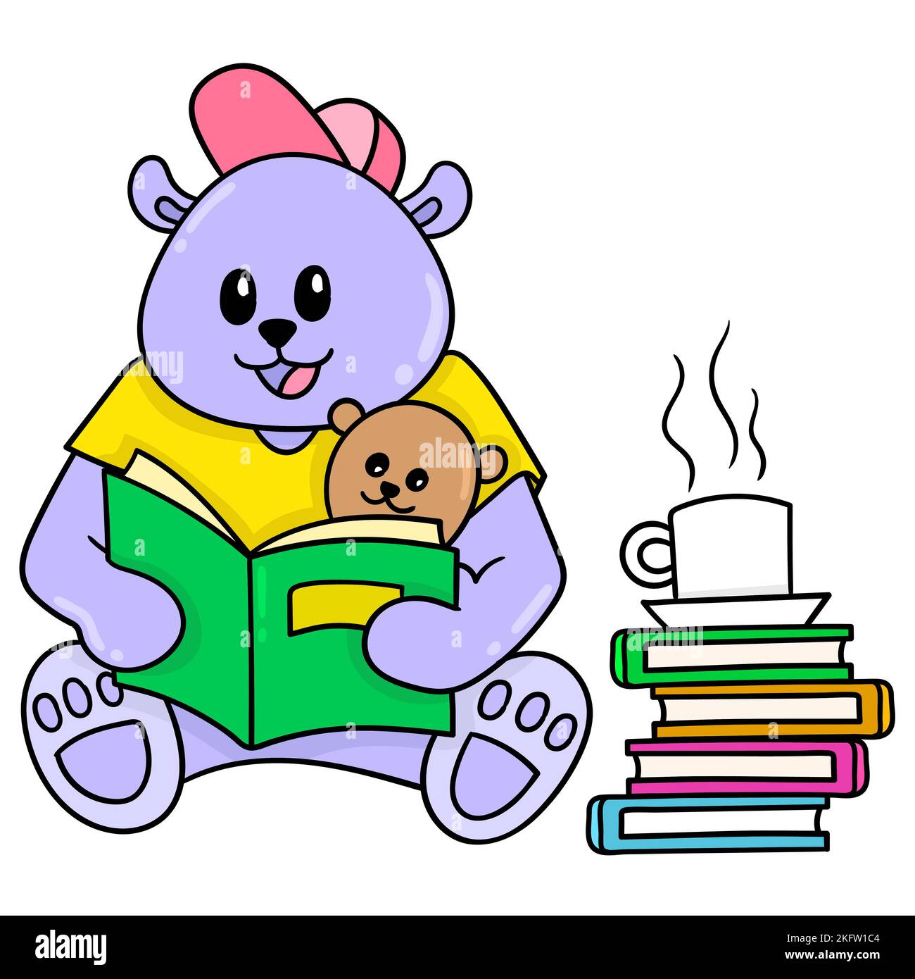 Cartoon Baby Reading
