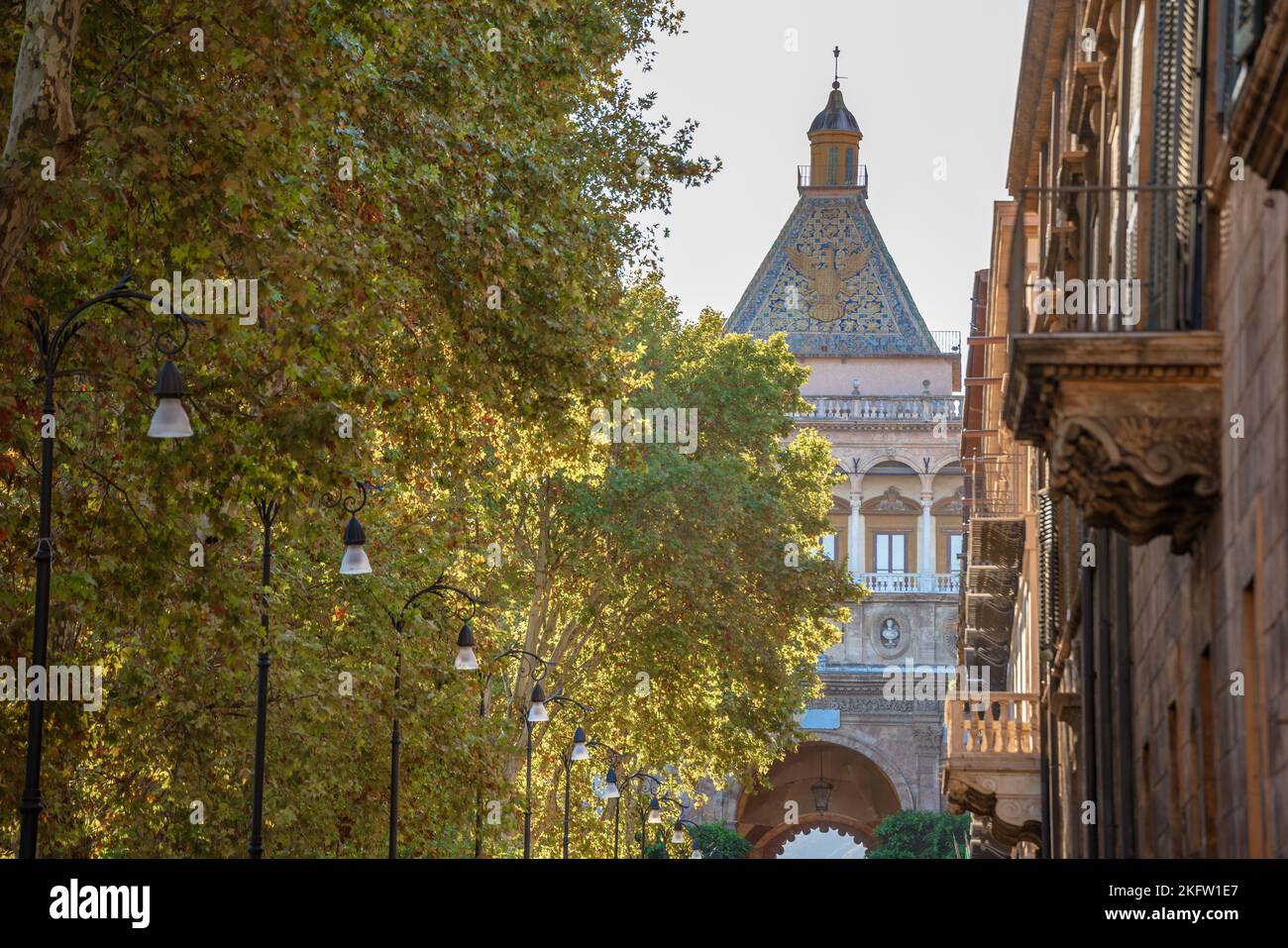 Palermo, Sicily, Italy. Porta Nuova, historical landmark next to ...