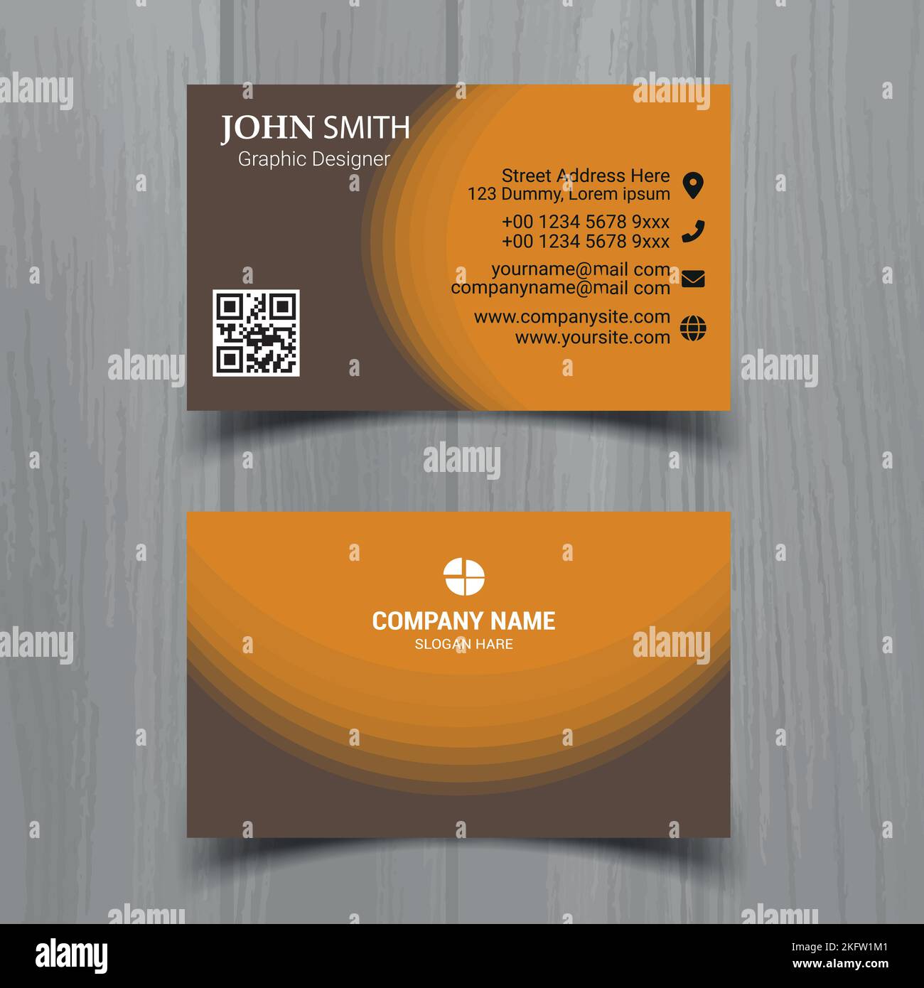 Professional business card design template Stock Vector Image & Art - Alamy