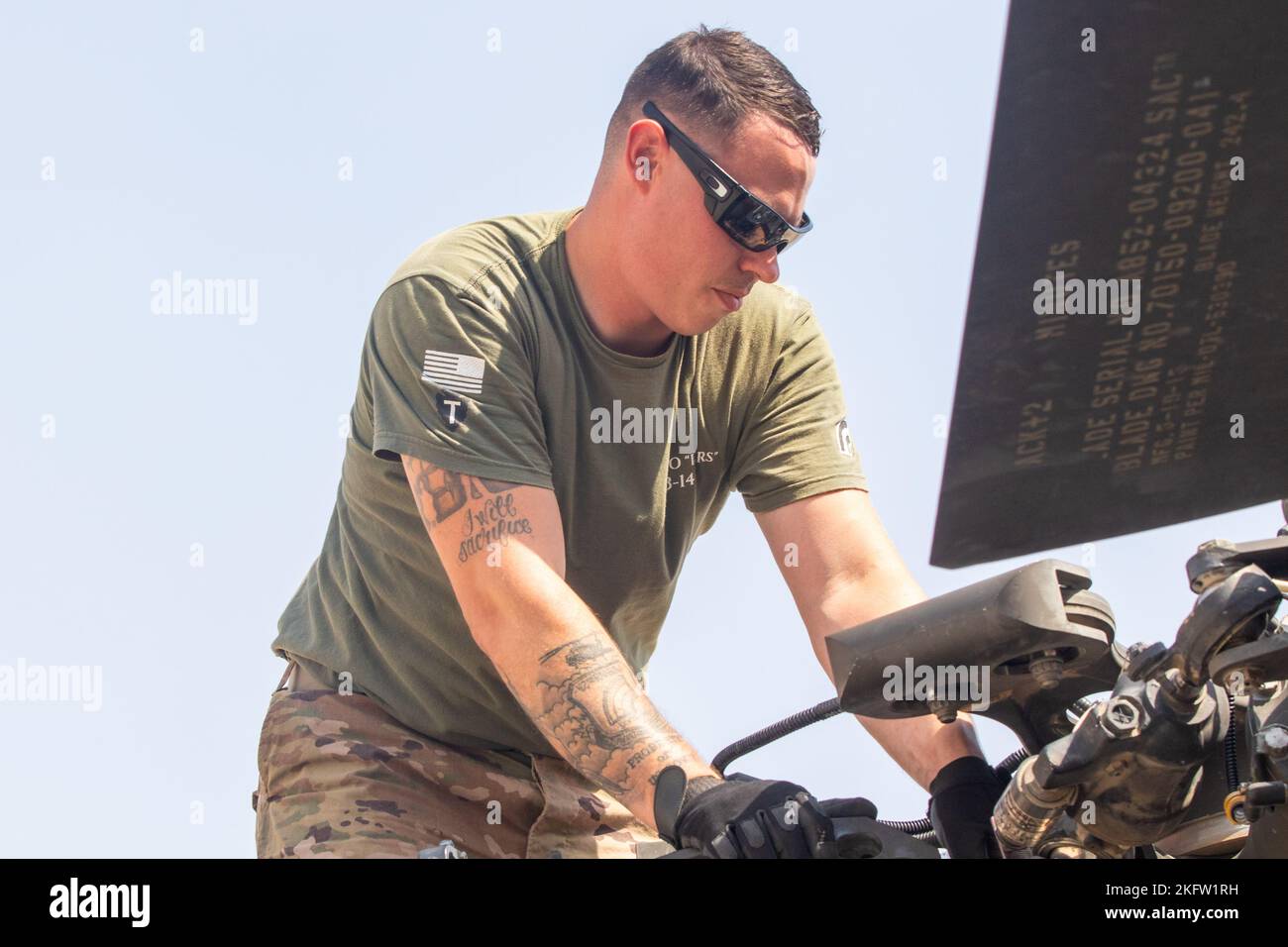 U.S. Army Soldiers from the 36th Combat Aviation Brigade conduct an ...