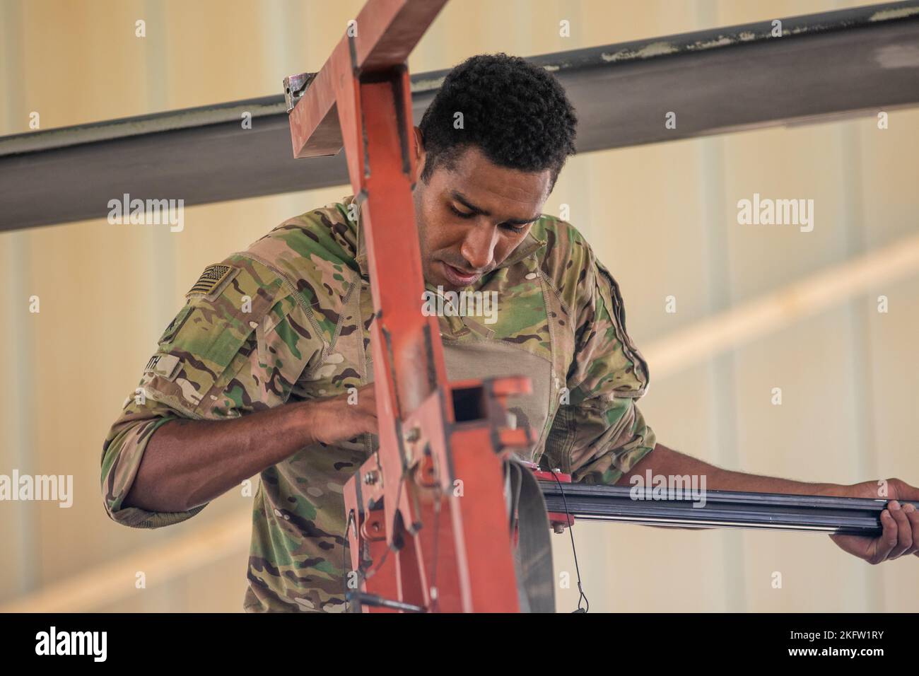 U.S. Army Soldiers from the 36th Combat Aviation Brigade conduct an ...