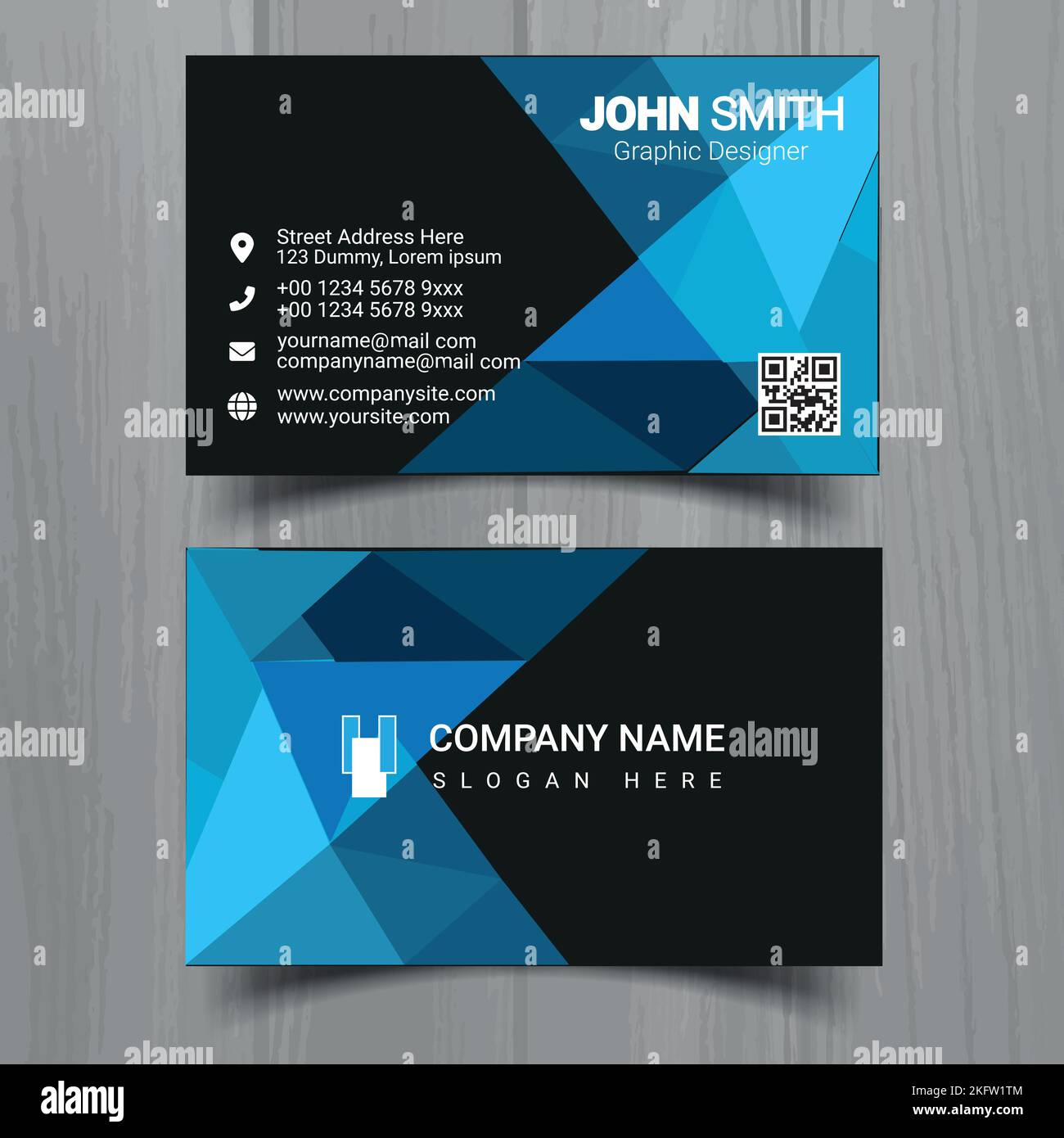 Professional business card design template Stock Vector Image & Art - Alamy