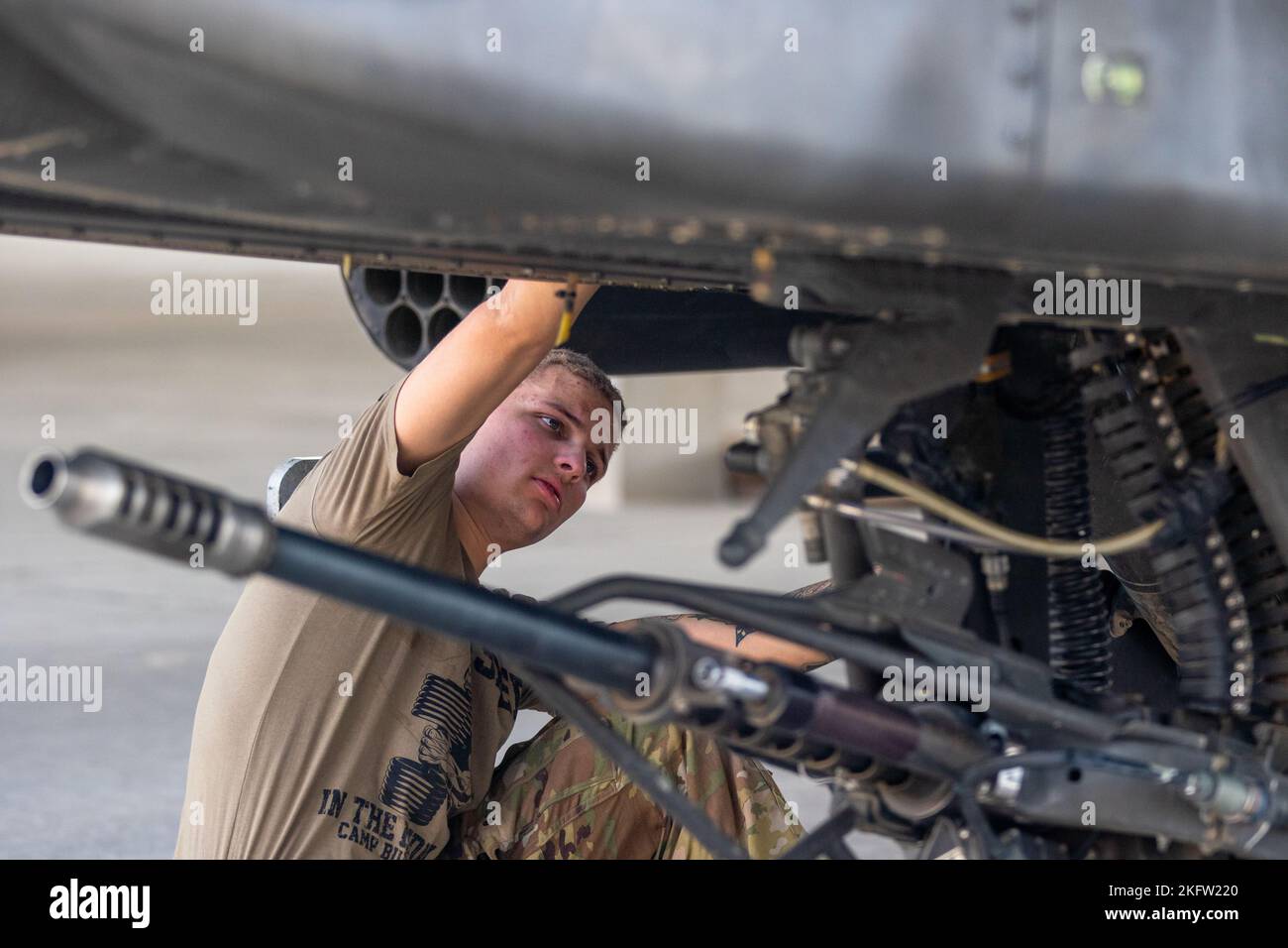 U.S. Army Soldiers from the 36th Combat Aviation Brigade conduct an ...
