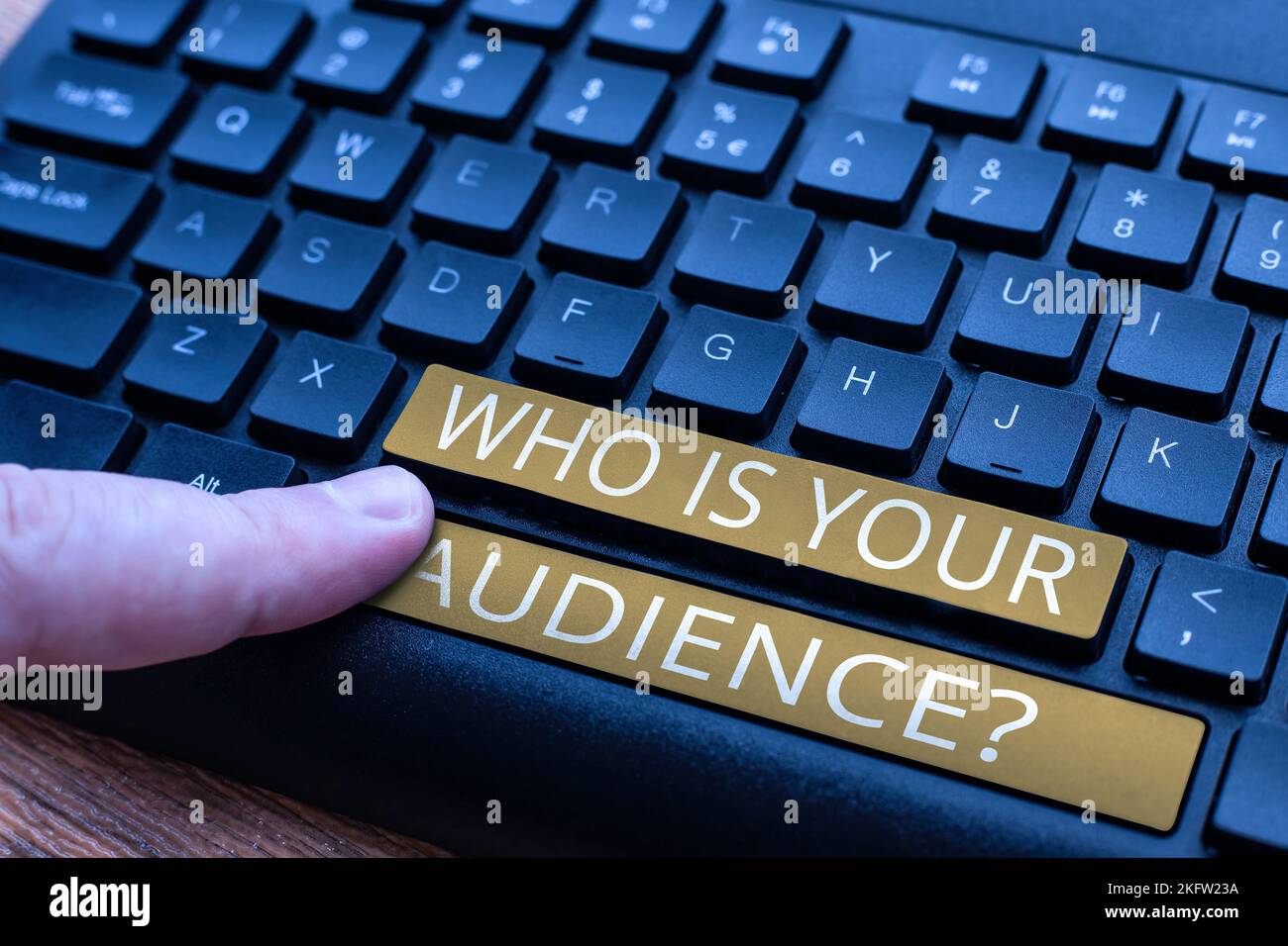 Hand writing sign Who Is Your Audience. Business idea who is watching ...