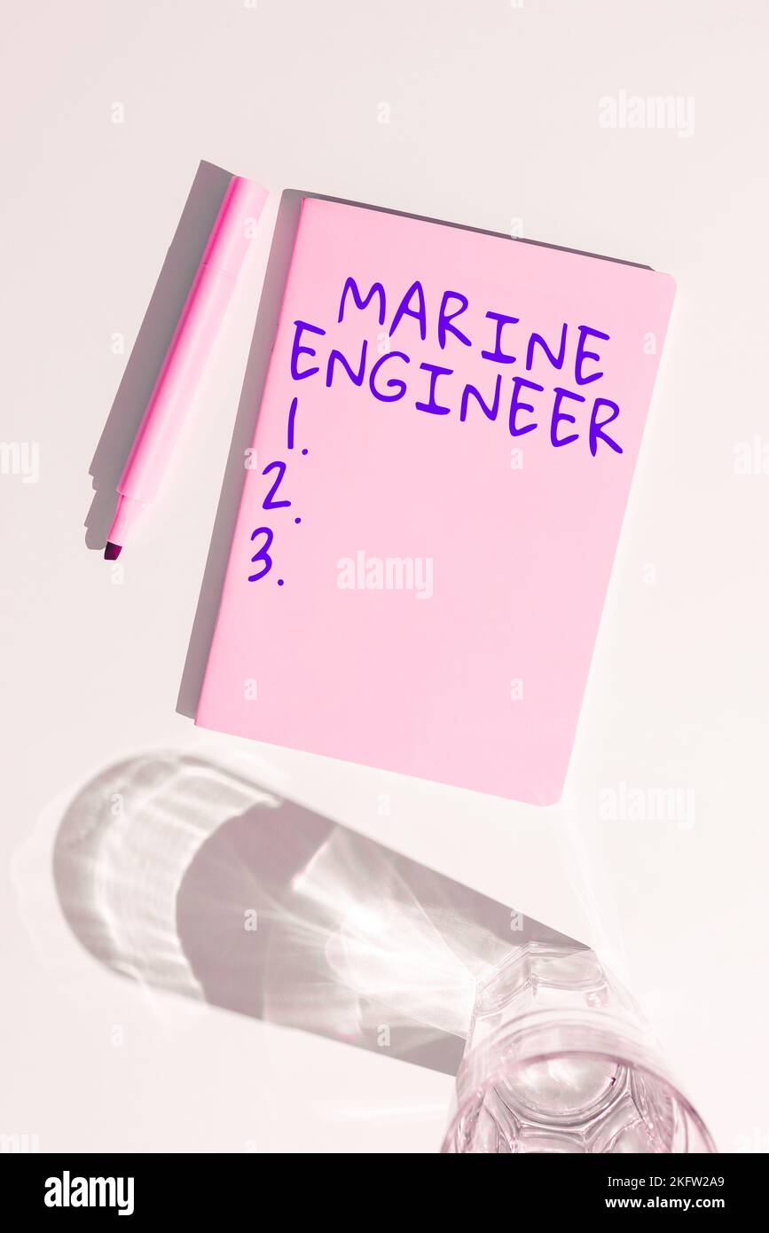 Conceptual display Marine Engineer. Business showcase incharge with ...