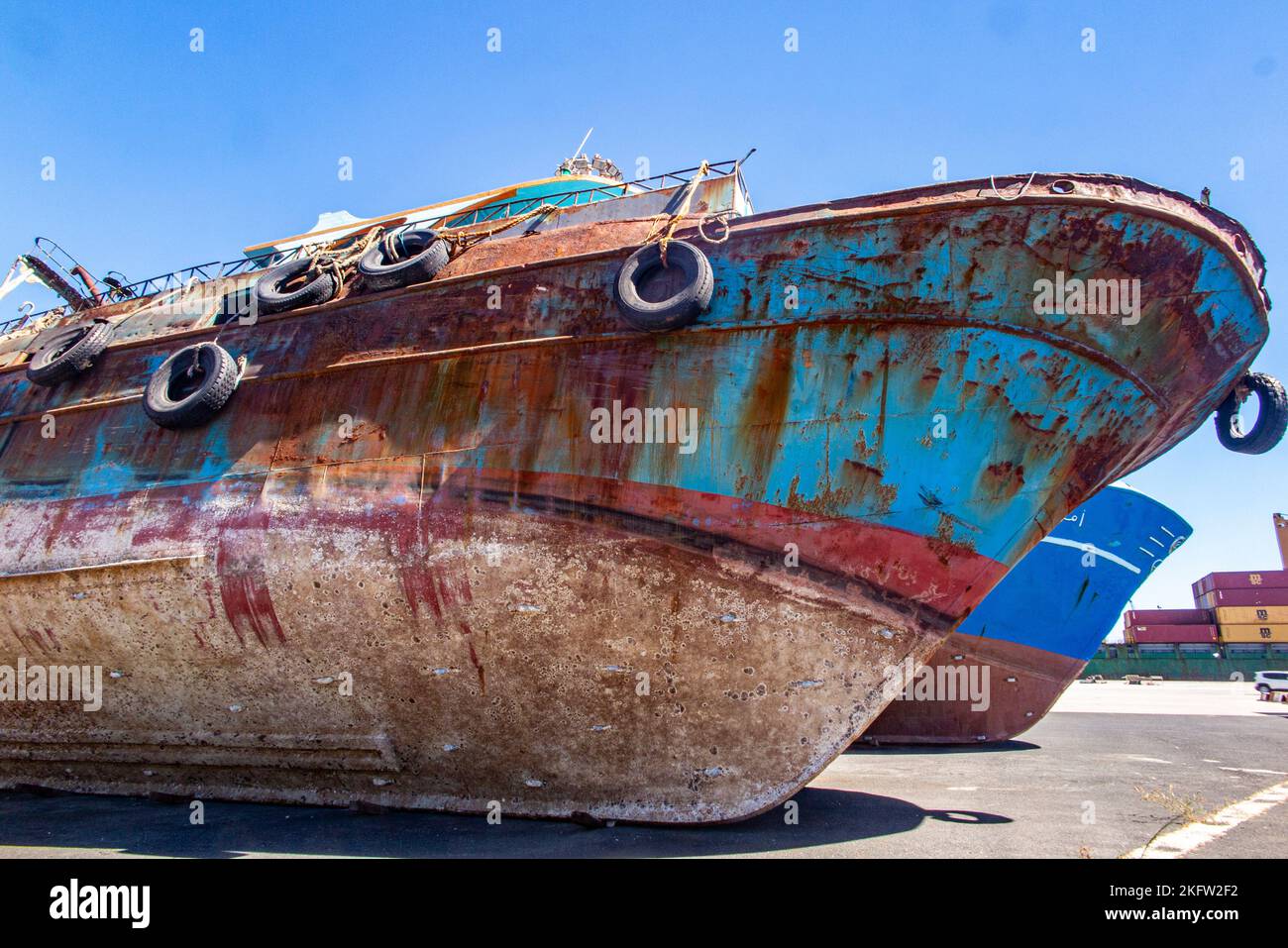 The hull of an abandoned ship on land in Sicily Stock Photo - Alamy