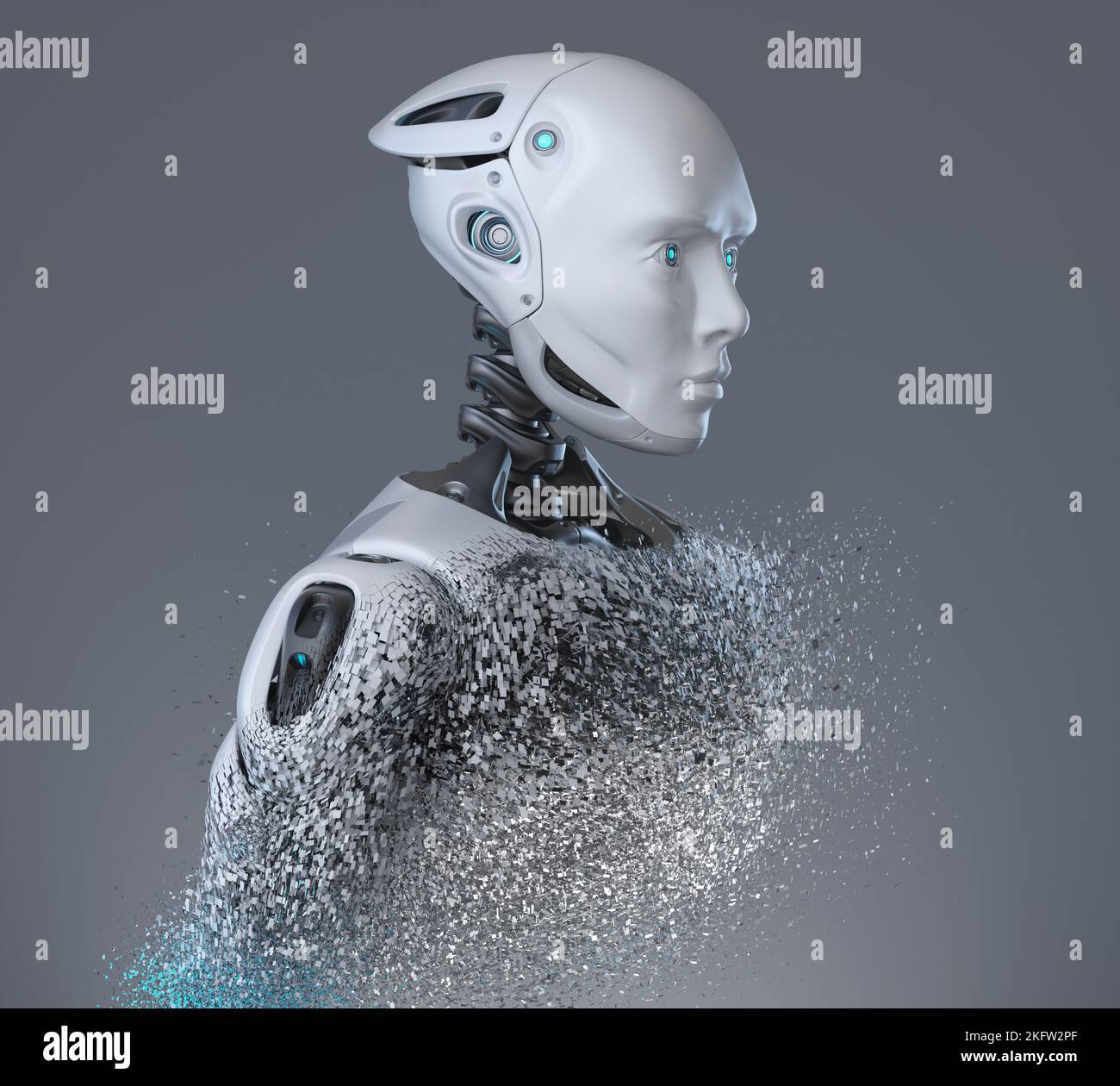 Android Robot's portrait. 3D illustration Stock Photo - Alamy