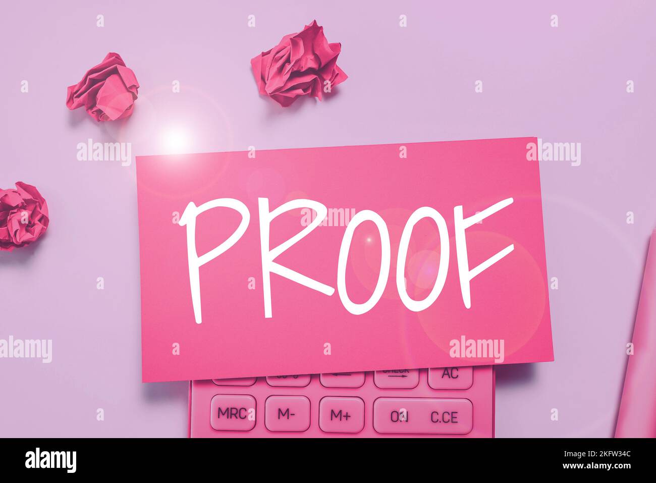 Text caption presenting Proof. Conceptual photo evidence or argument ...