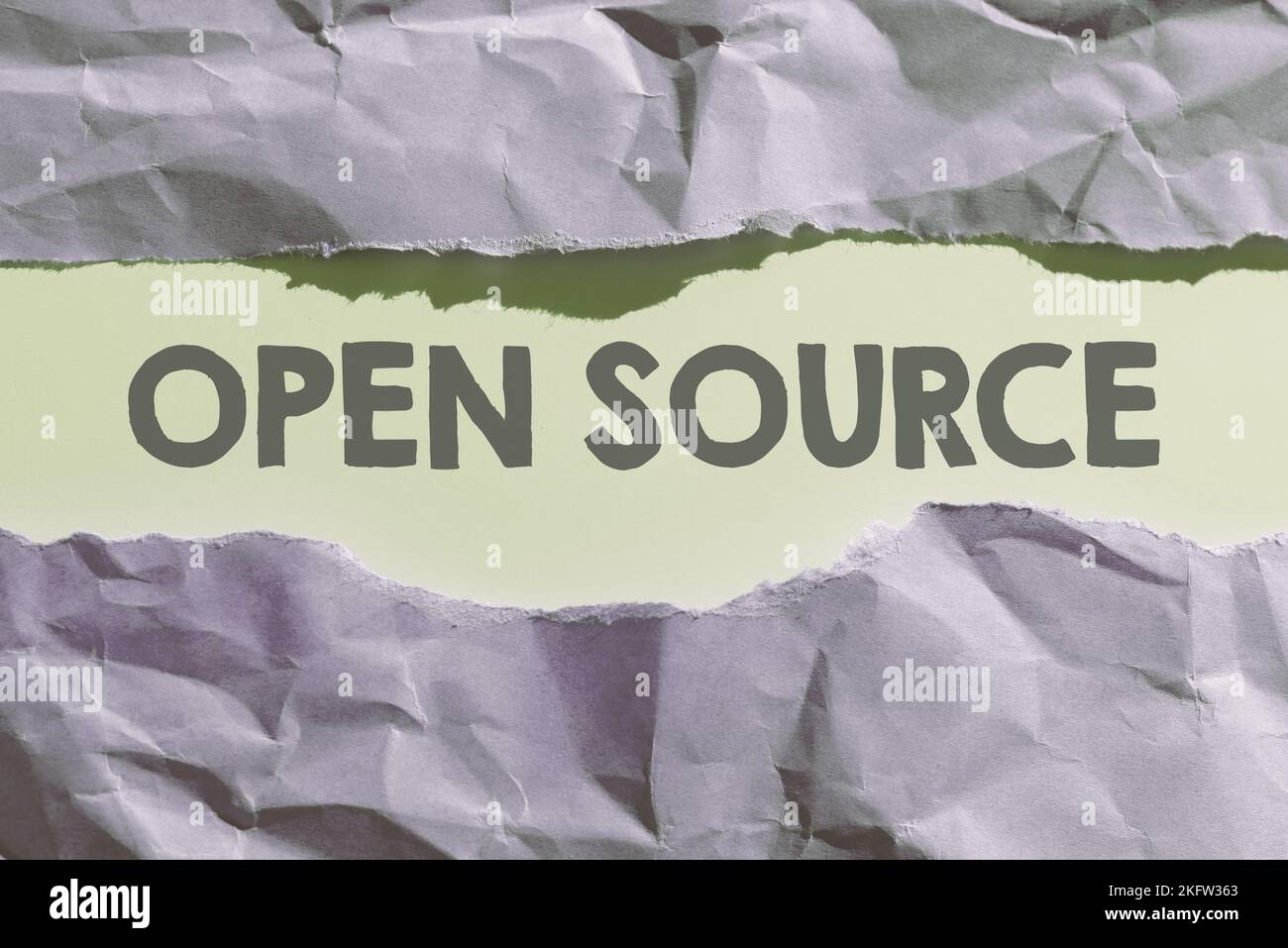 Text sign showing Open Source. Internet Concept denoting software which original source code ...