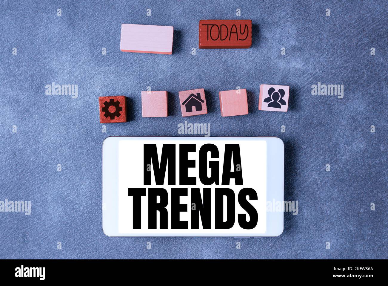 Sign displaying Mega Trends. Business overview powerful phenomena ...