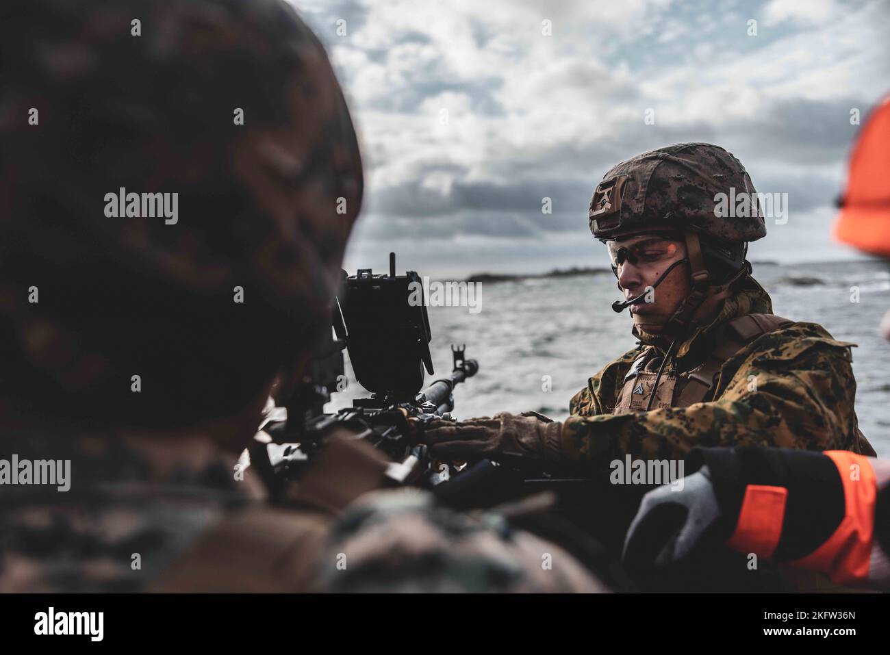 U.S. Marine Corps Cpl. Hunter Topper, a vehicle recovery operator with ...