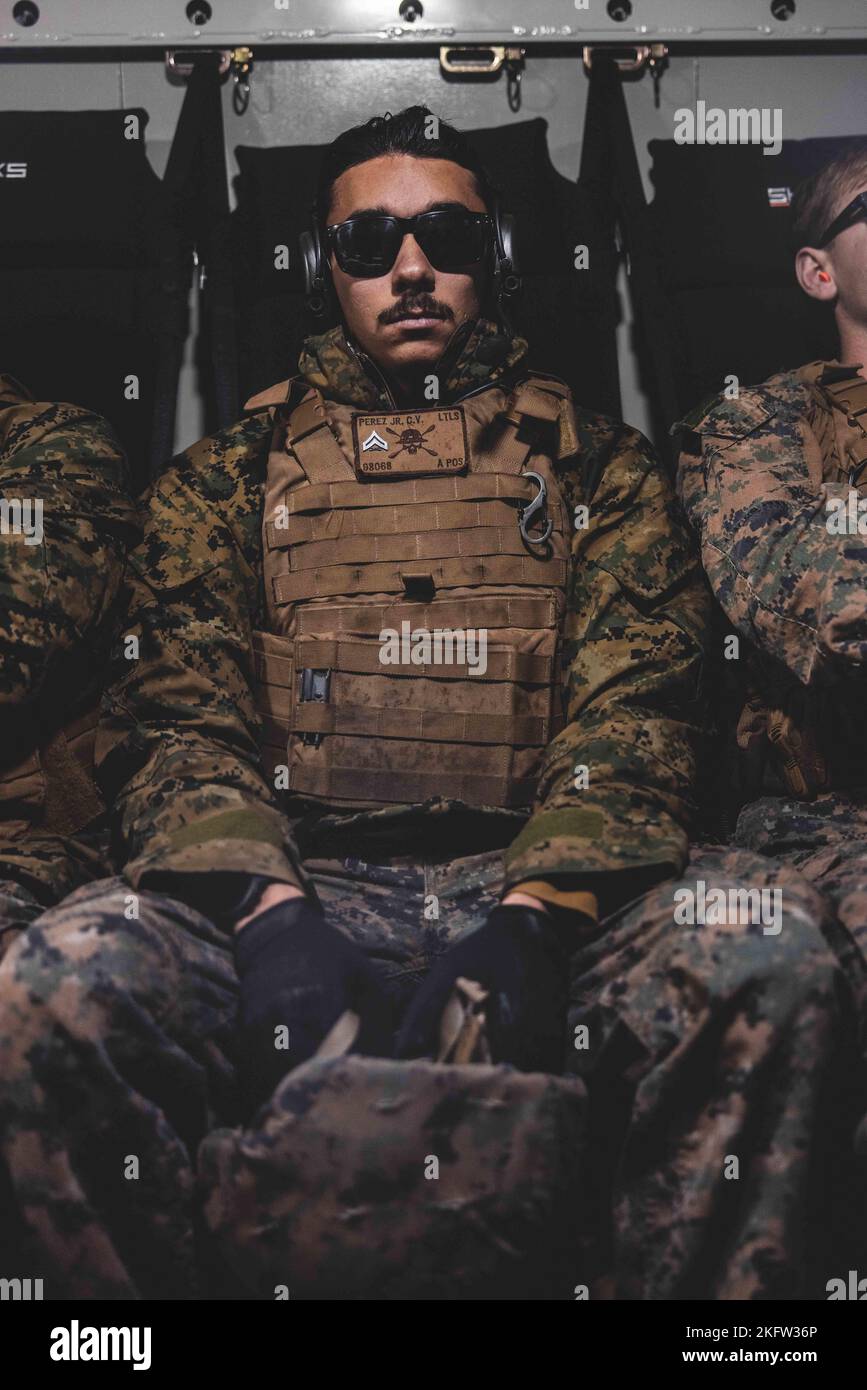 U.S. Marine Corps Cpl. Carlos Perez, a motor vehicle operator with ...