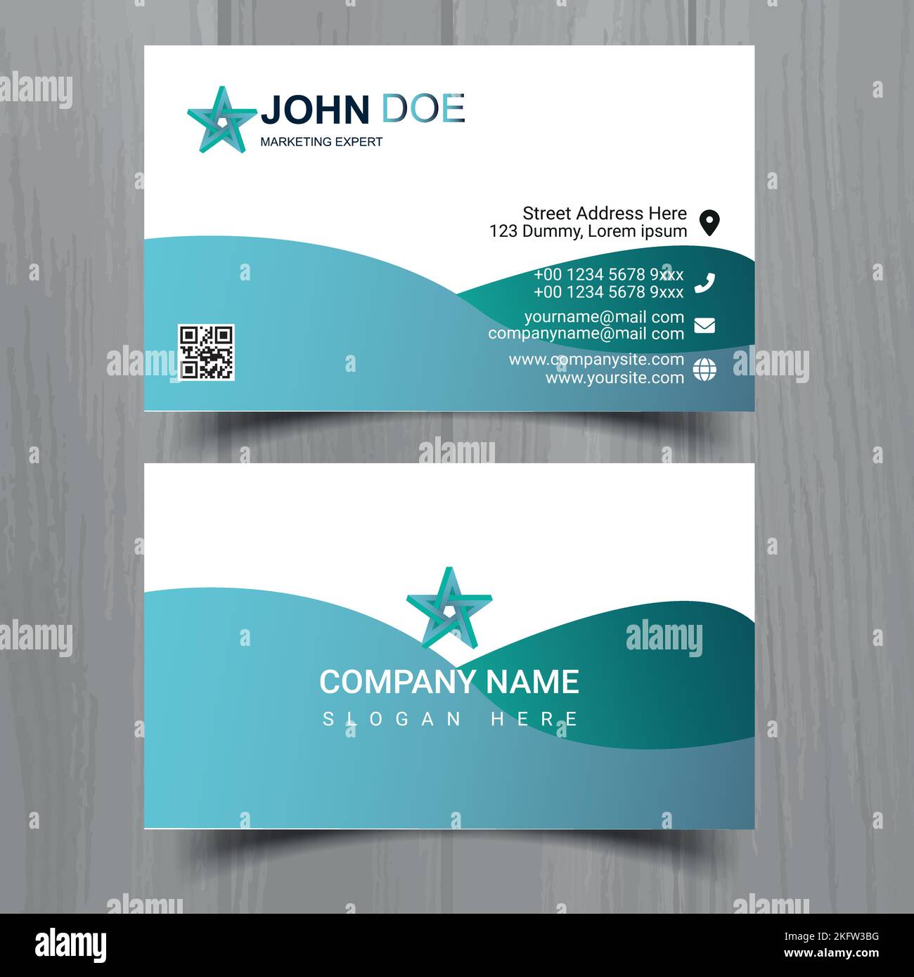 Professional business card design template Stock Vector Image & Art - Alamy