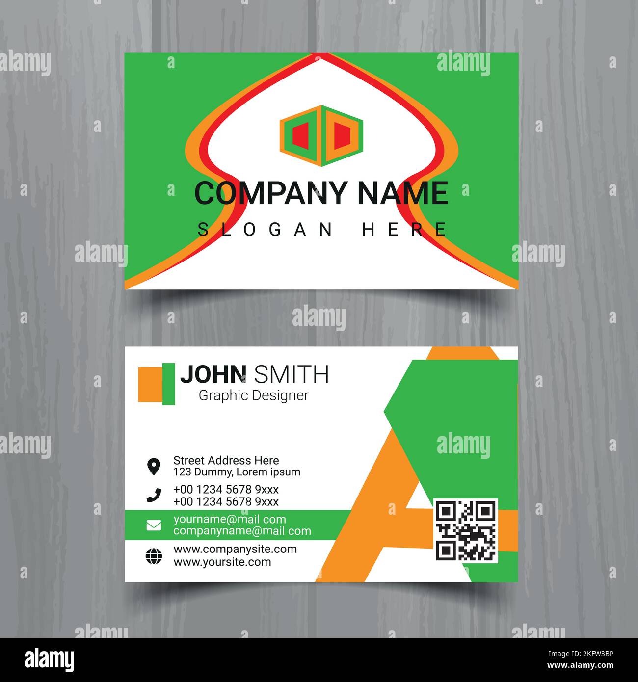 Professional business card design template Stock Vector Image & Art - Alamy