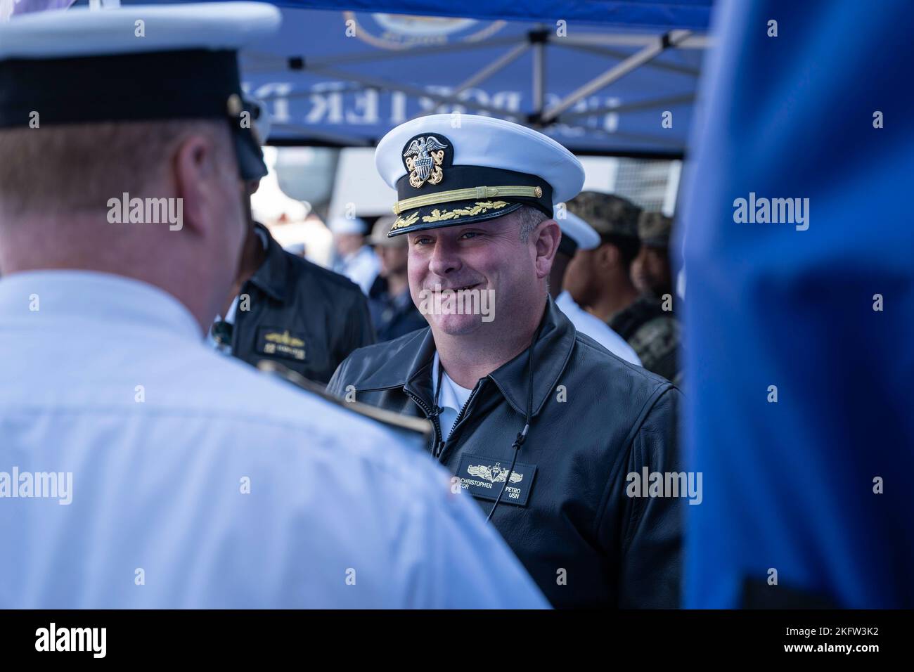 NORFOLK, Va. (Oct. 9, 2022) – Cmdr. Christopher Petro, right ...