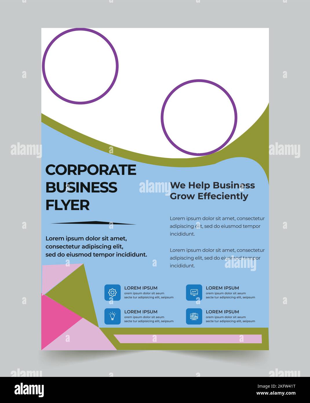 Professional business flyer design template for business Stock Vector ...