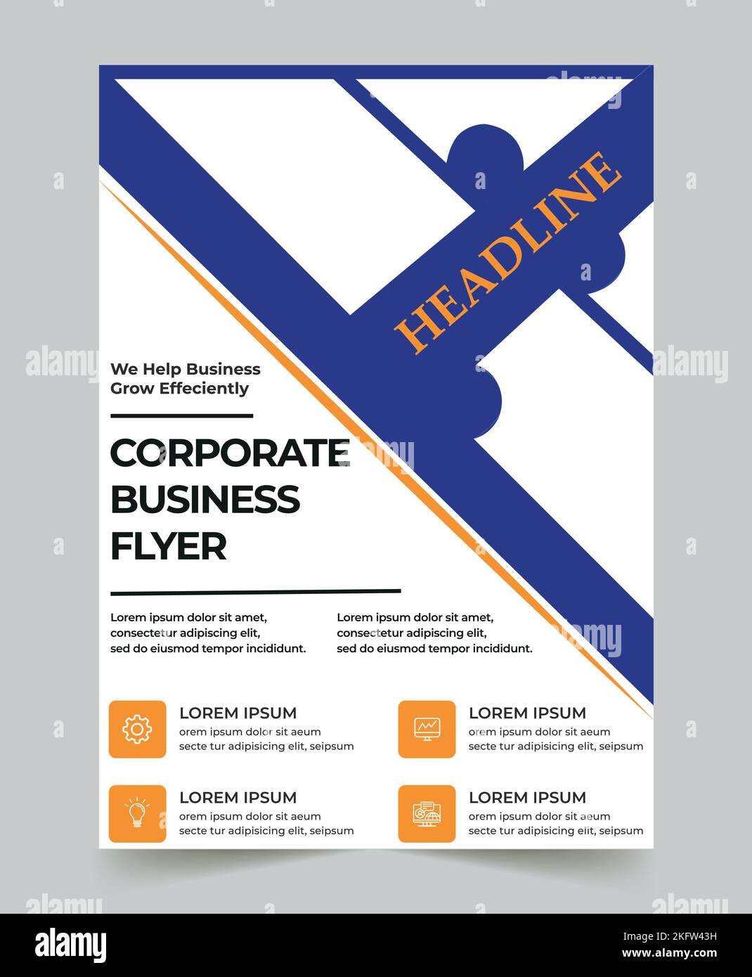 Professional business flyer design template for business Stock Vector ...