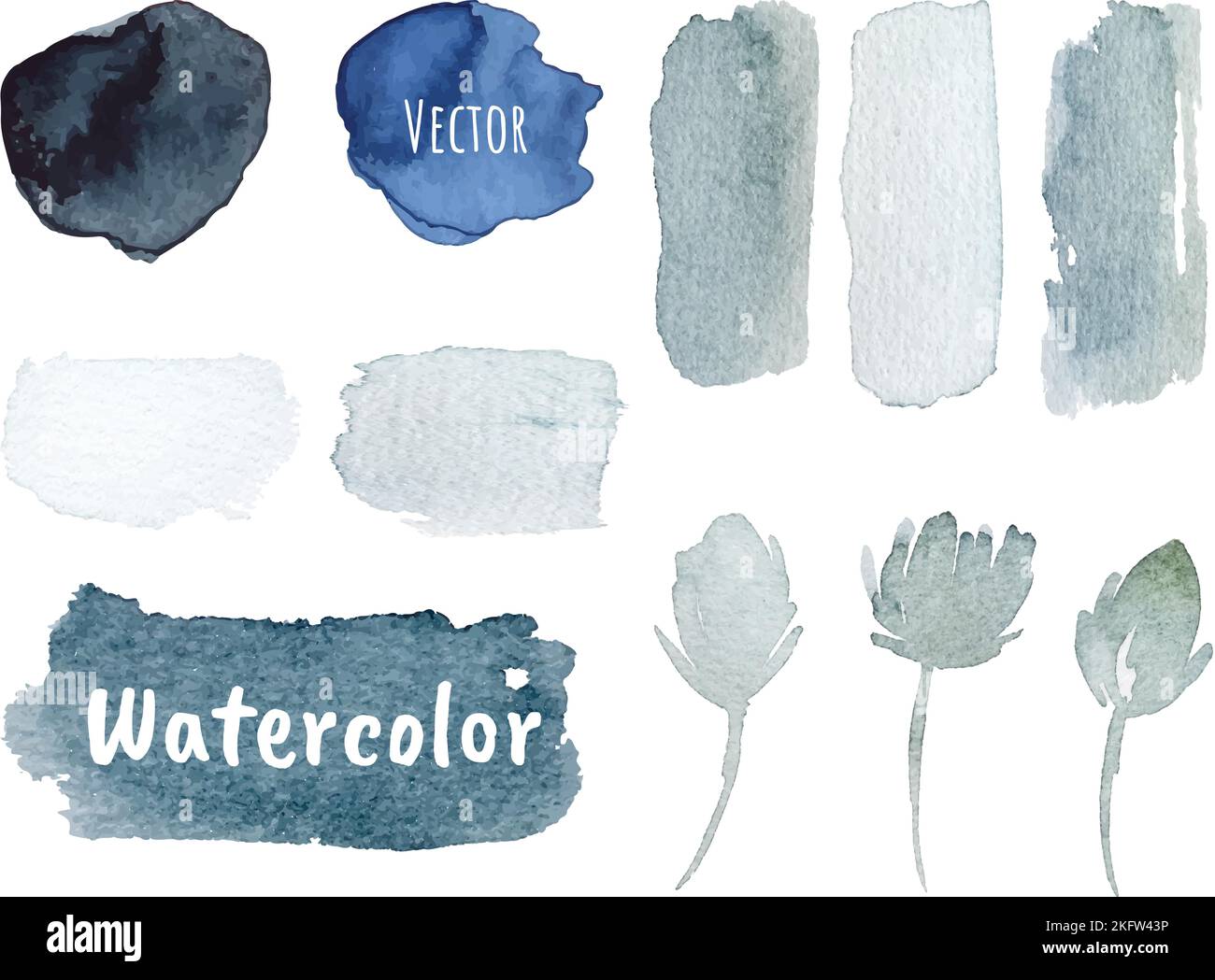 Watercolor vector paintings Stock Vector Image & Art - Alamy