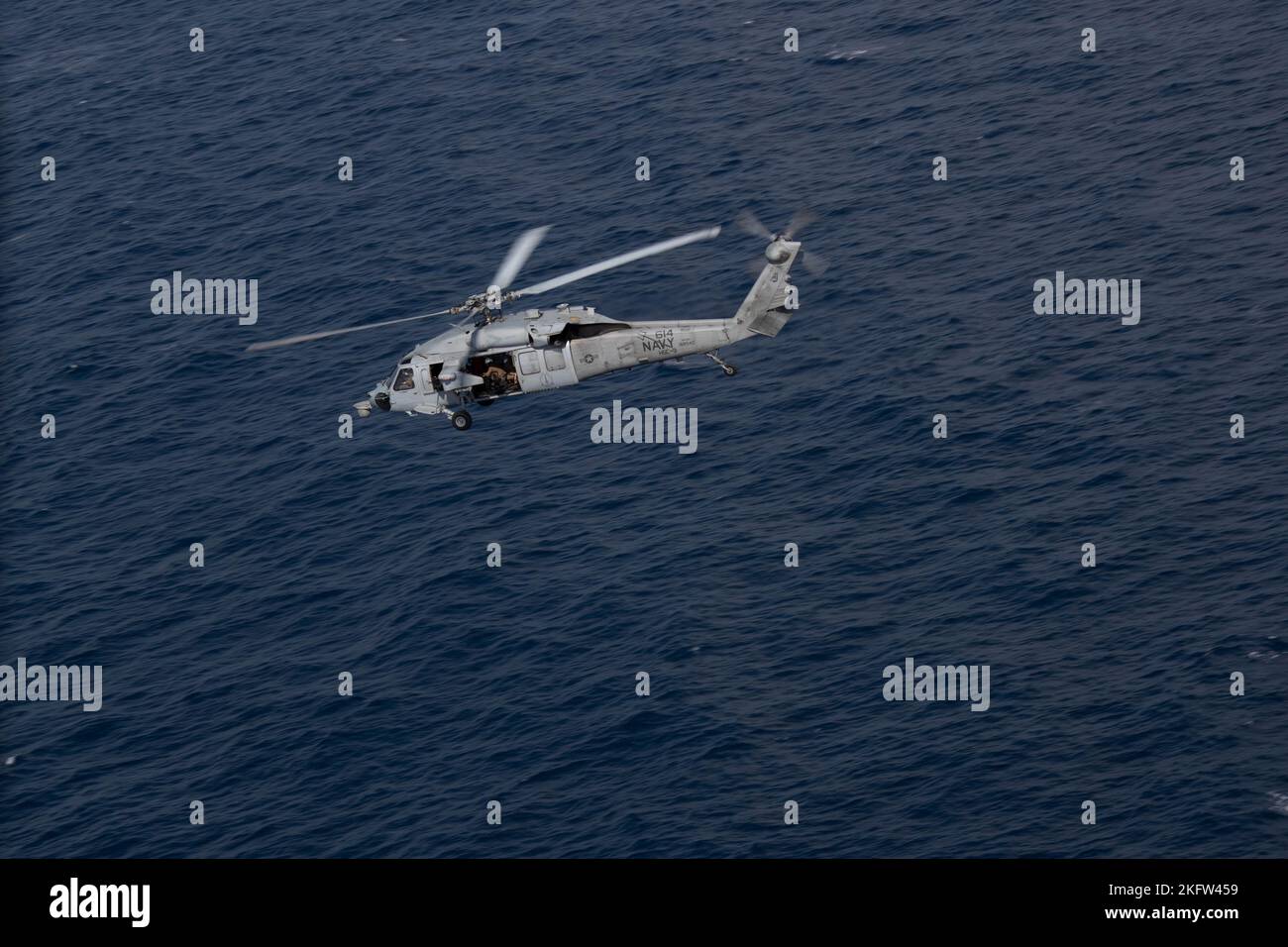 An MH-60S Knighthawk, attached to the "Tridents" of Helicopter Sea ...