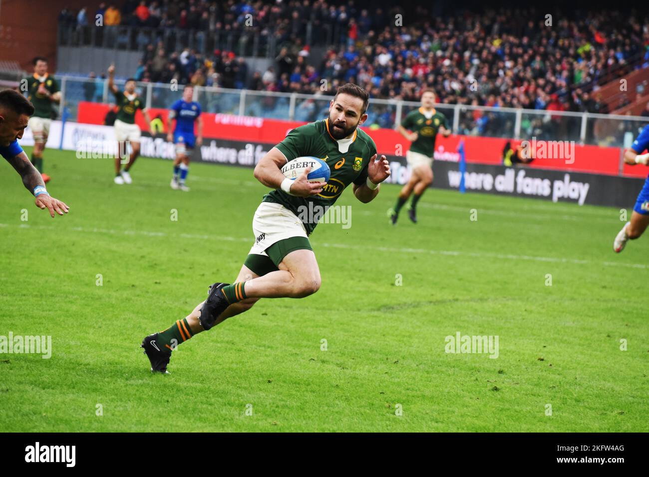 Genova, Italy. 19th Nov, 2022. Malcolm Justin Marx South Africa rugby ...