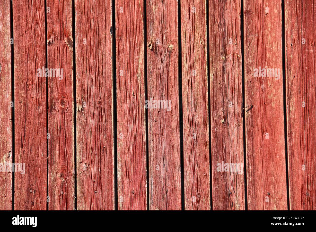 Old red wooden wall in sunlight Stock Photo - Alamy