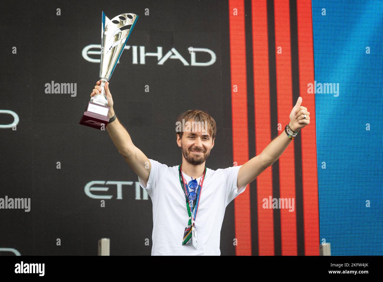 Yas Island, Abu Dhabi - 20/11/2022, CHARLES PIC, DAMS, portrait, podium ...
