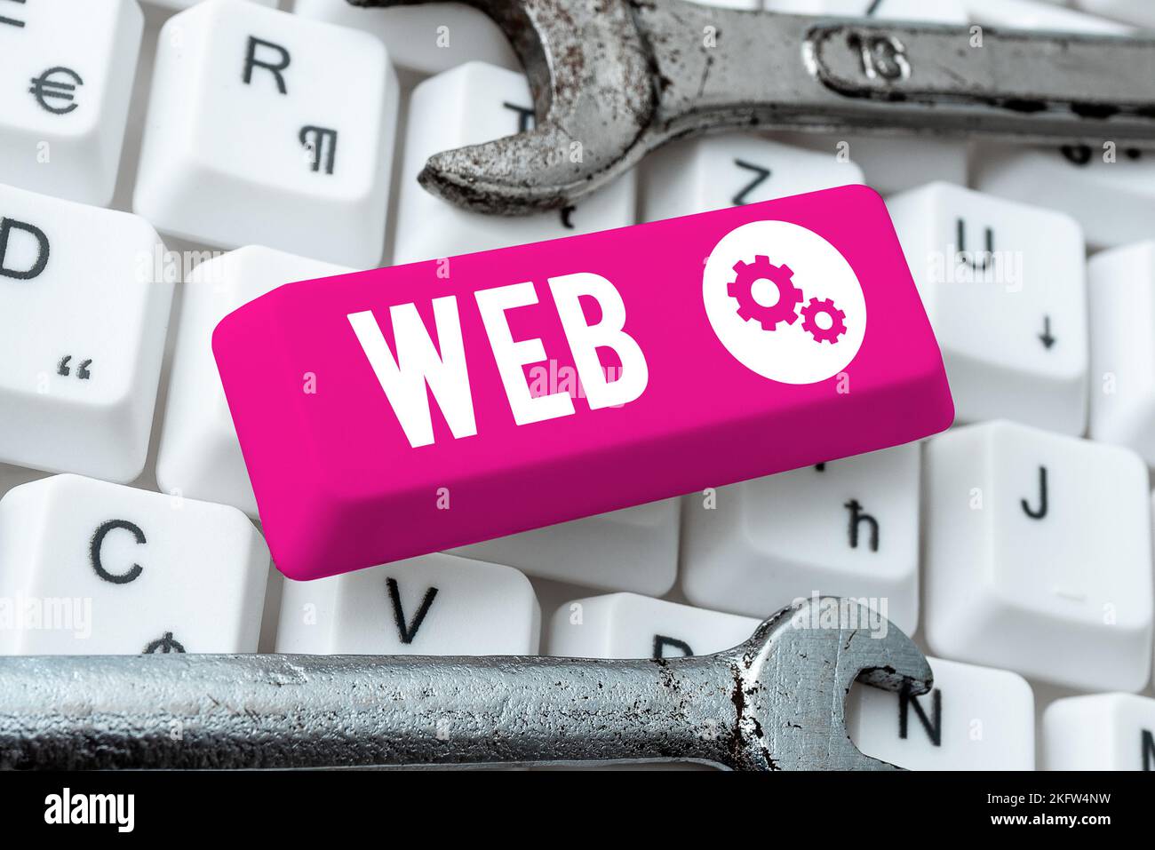 Sign displaying Web. Concept meaning a system of Internet servers that ...