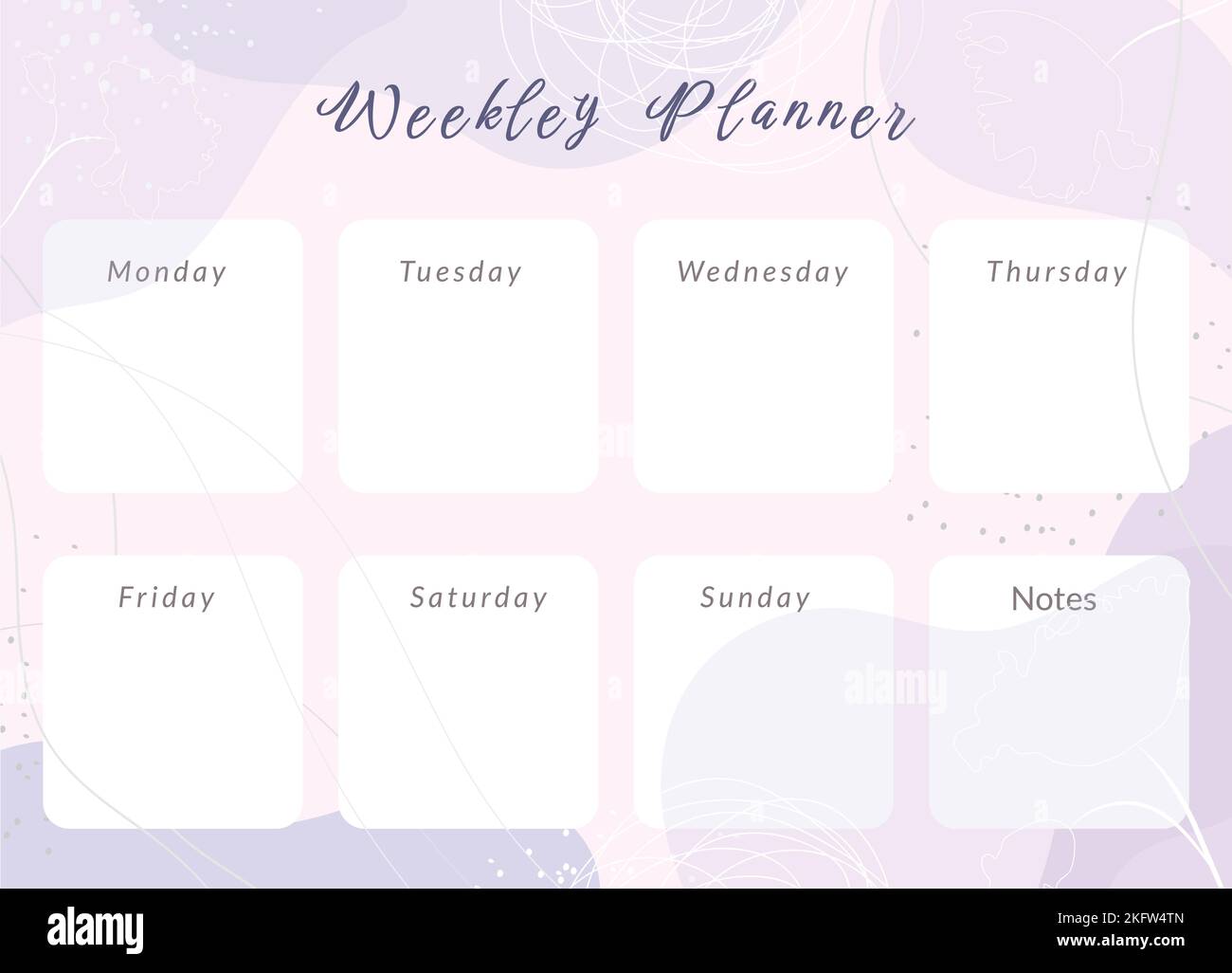 Printable planner template Stock Vector Image & Art - Alamy