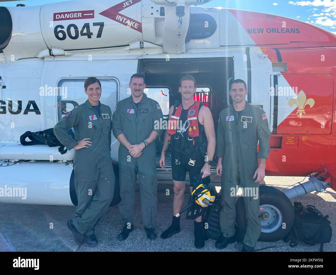 Lt. Katy Caraway, AMT2 Dalton Goetsch, AST2 Richard Hoefle, and Lt ...