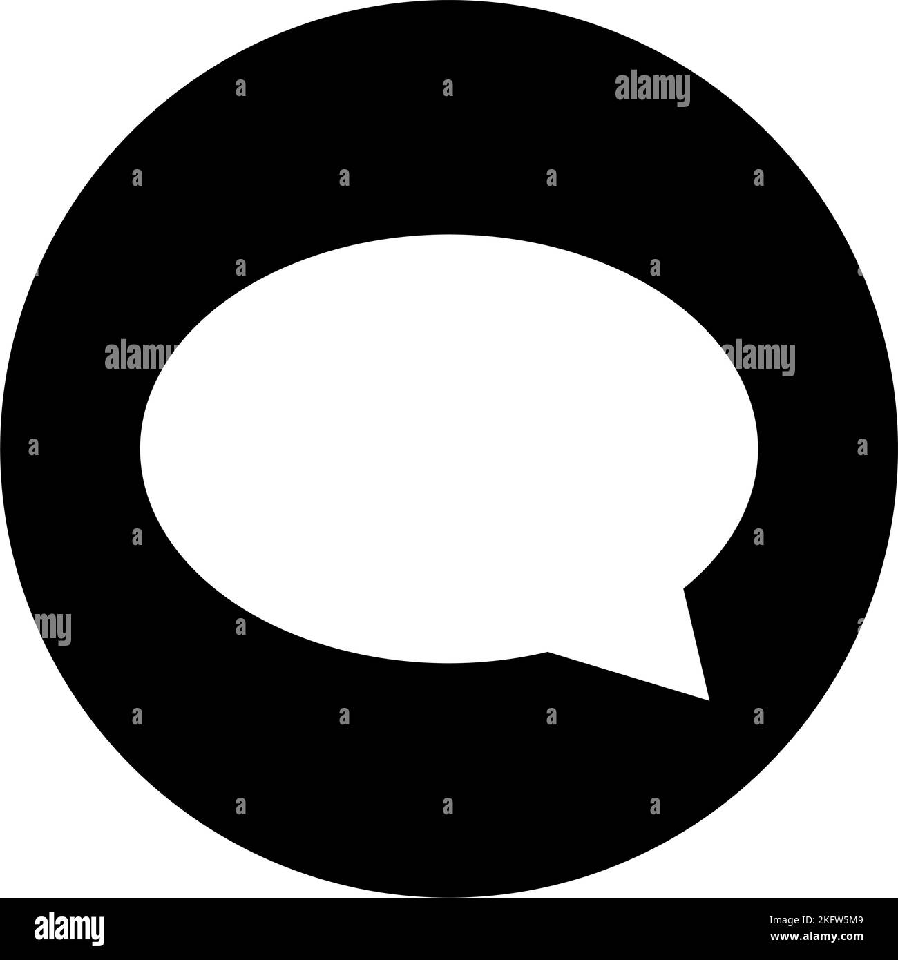 Black and white speech bubble icon, speech bubble button Stock Vector ...
