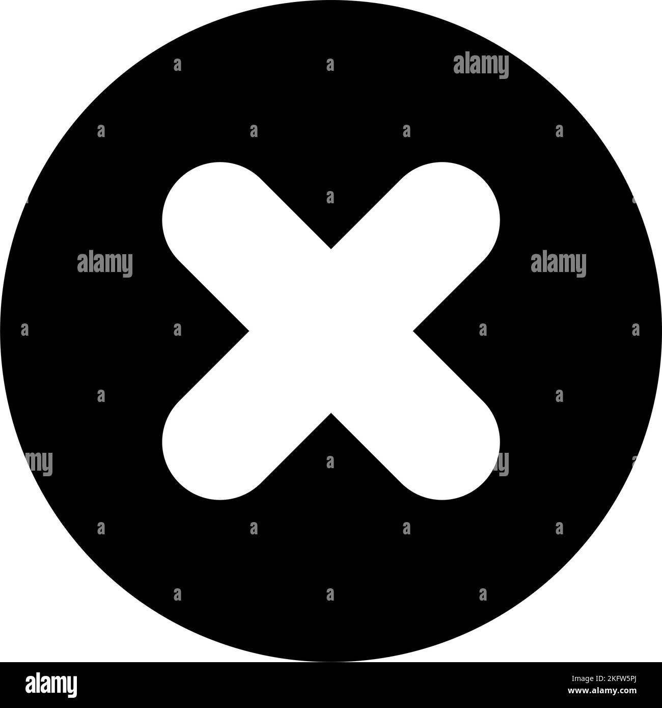 Error icon in black and white, button with error sign, button with ...