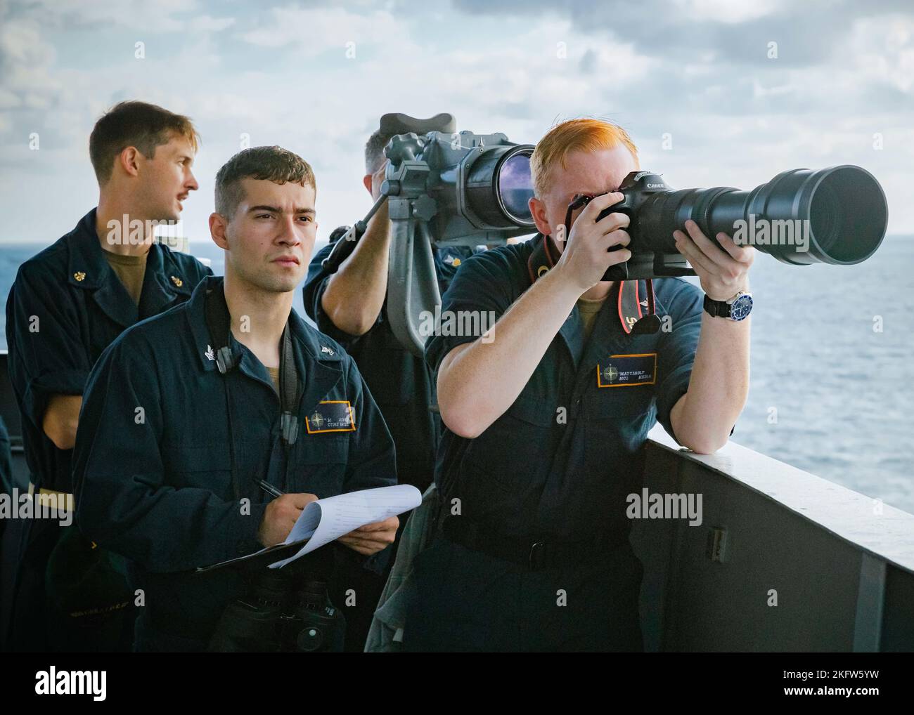 Sailors assigned to first-in-class aircraft carrier USS Gerald R. Ford ...