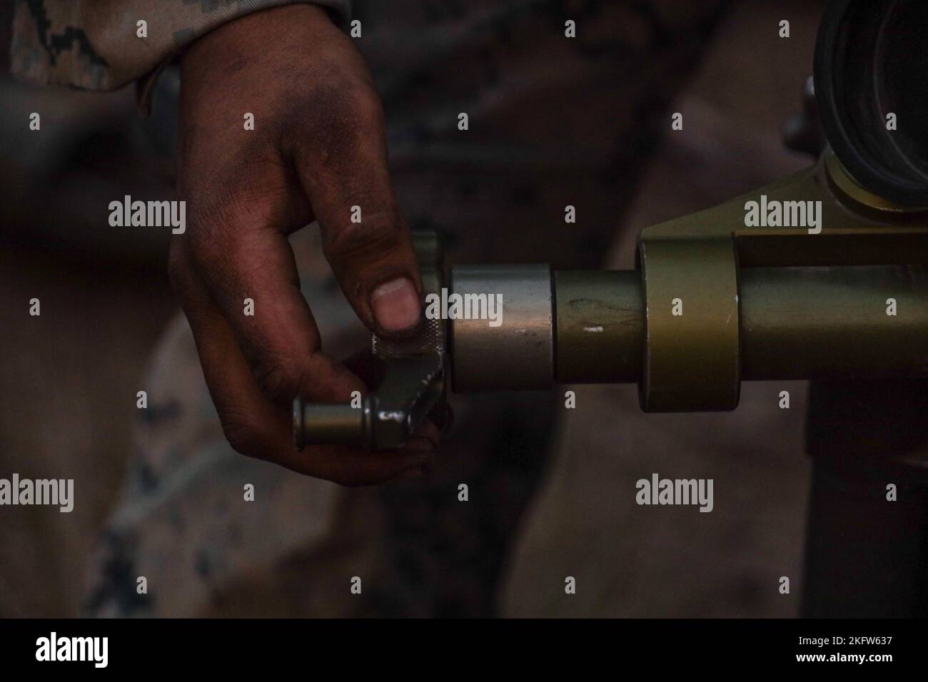 U.S. Marine Lance Cpl. Michael Polanco, a mortarman with Echo Company ...