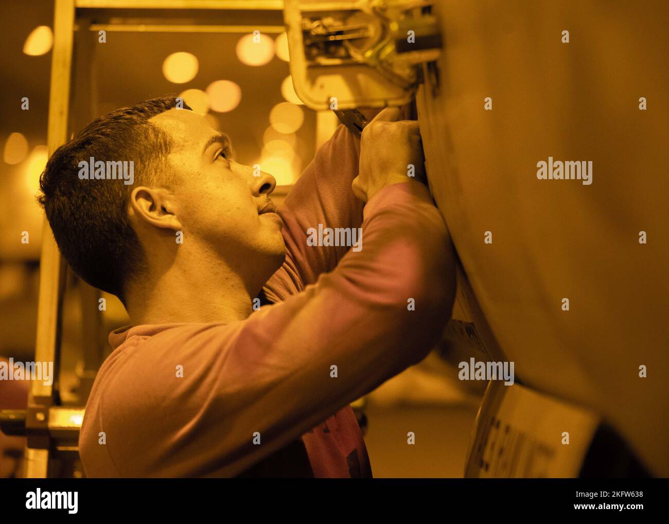 Aviation Ordnanceman 3rd Class Juan Torres, from Milwaukee, assigned to ...