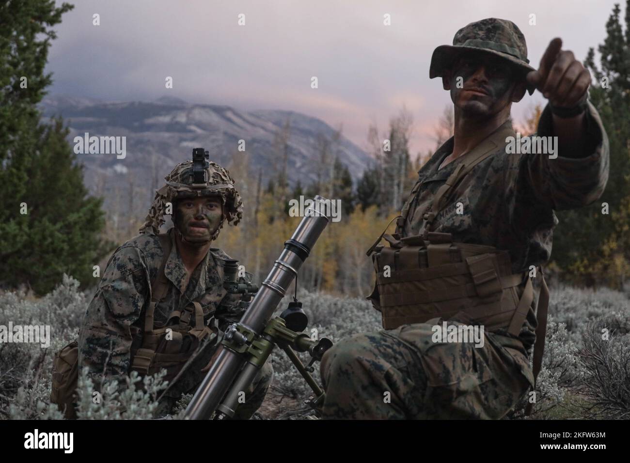 U.S. Marine Lance Cpl. Michael Atkinson and Lance Cpl. Brett Rankin ...