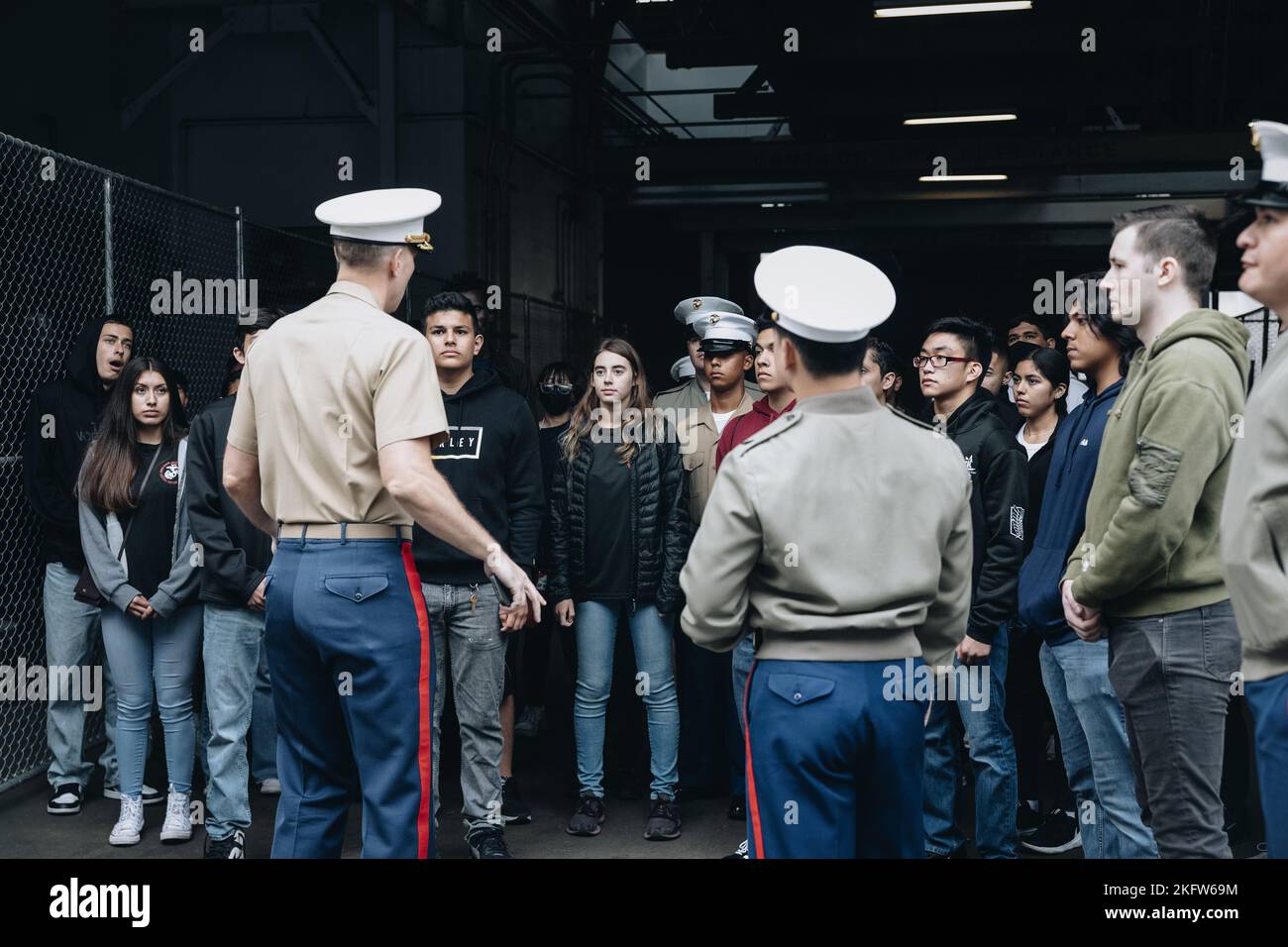 U.S. Marines with Recruiting Station San Francisco, talk to future ...