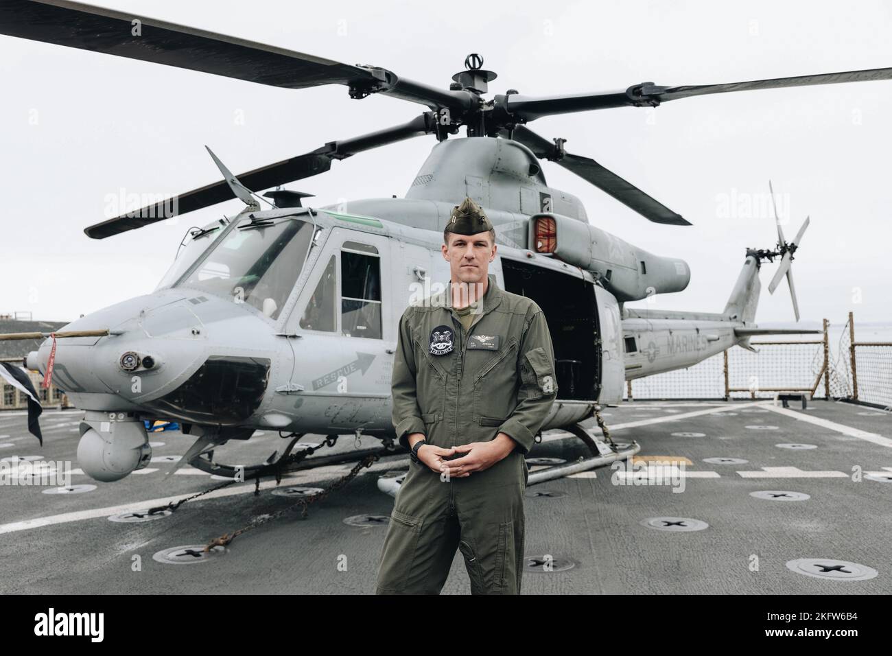 U.S. Marine Corps Capt. Richard Johnson III, a UH-1Y pilot with Light ...