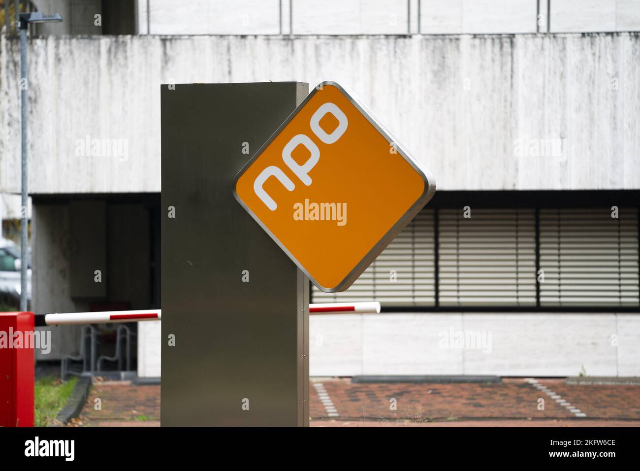 HILVERSUM - The logo of the Dutch Public Broadcasting NPO in the media ...
