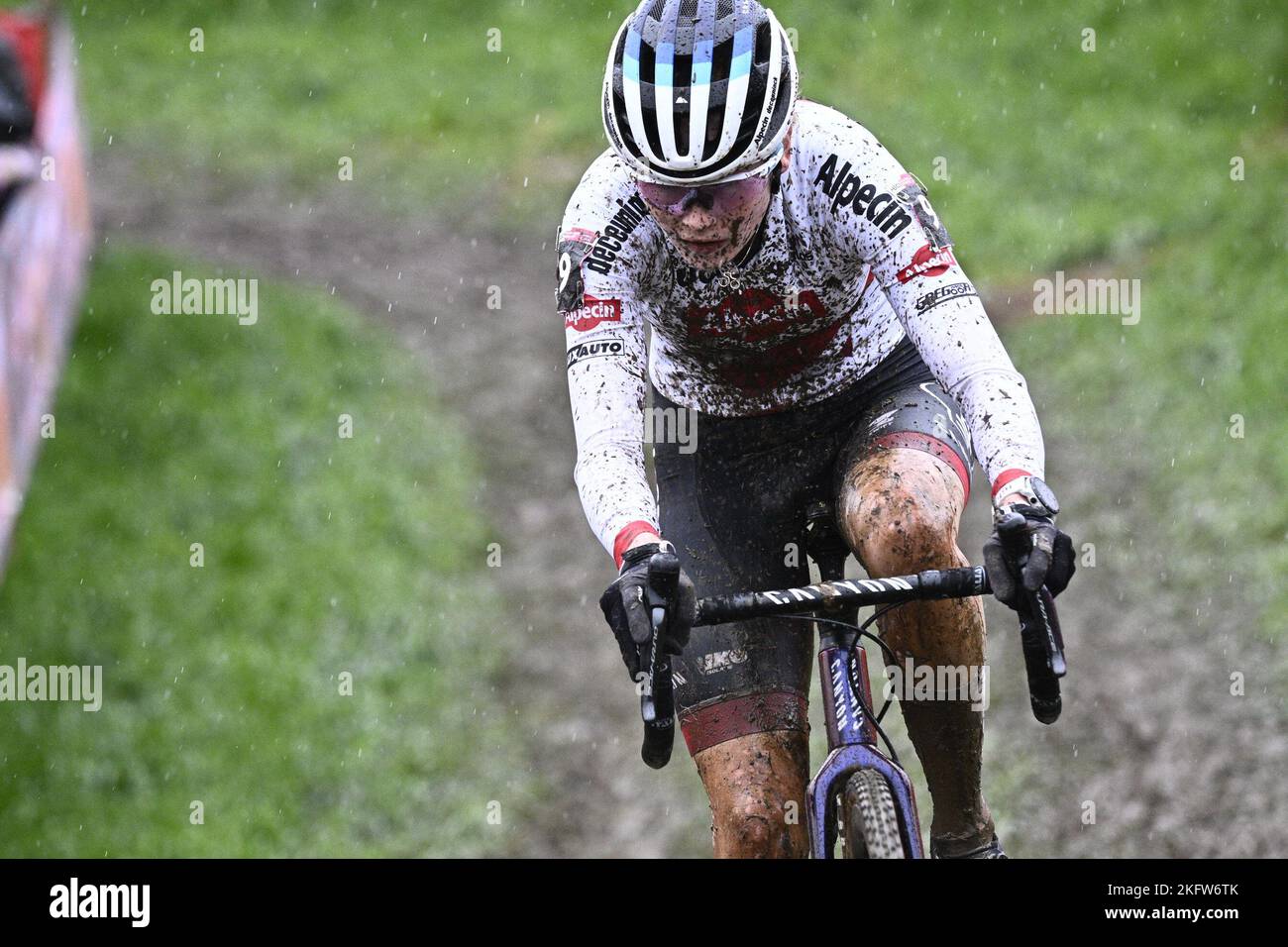 Dutch Puck Pieterse pictured in action during the women's elite race of ...
