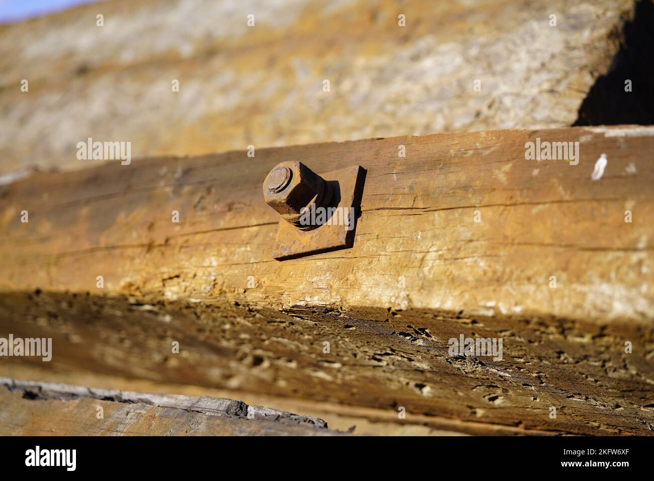 Closeup photography of old and rusty screw Stock Photo - Alamy