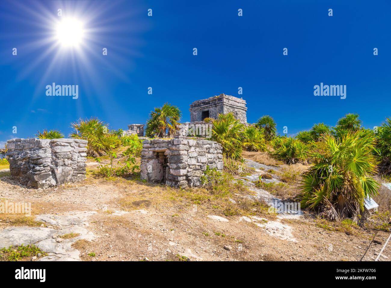 Structure 45, offertories on the hill near the beach, Mayan Ruins in ...