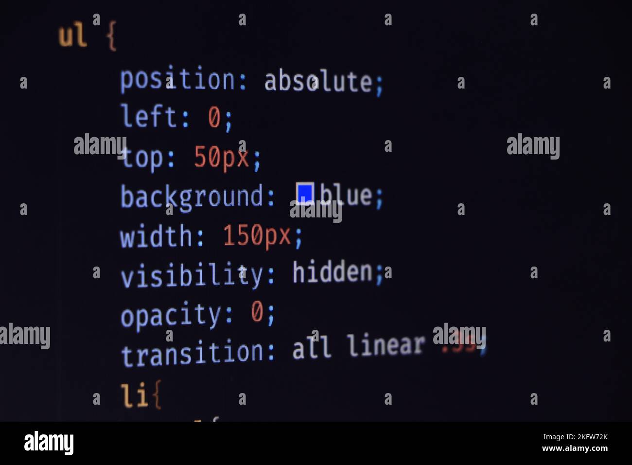 Software Development By Programmer Abstract Computer Script Code Programming Code Screen Of