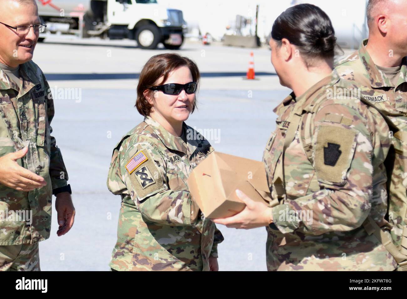 U.S. Army Brig. Gen. Laura McHugh bids farewell to Soldiers with ...