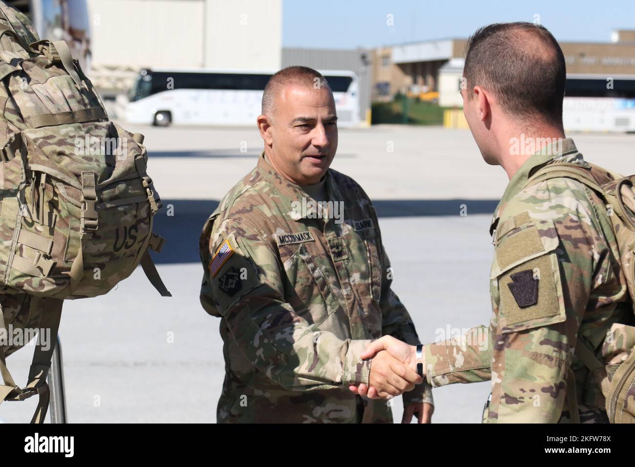 U.S. Army Maj. Gen. Mark McCormack, commander of the 28th Infantry ...