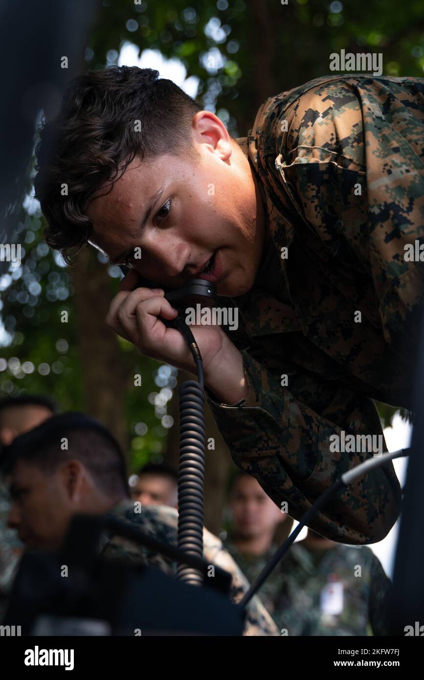 U.S. Marine Corps Cpl. Brandon Sells, a radio operator with 3d Marine ...