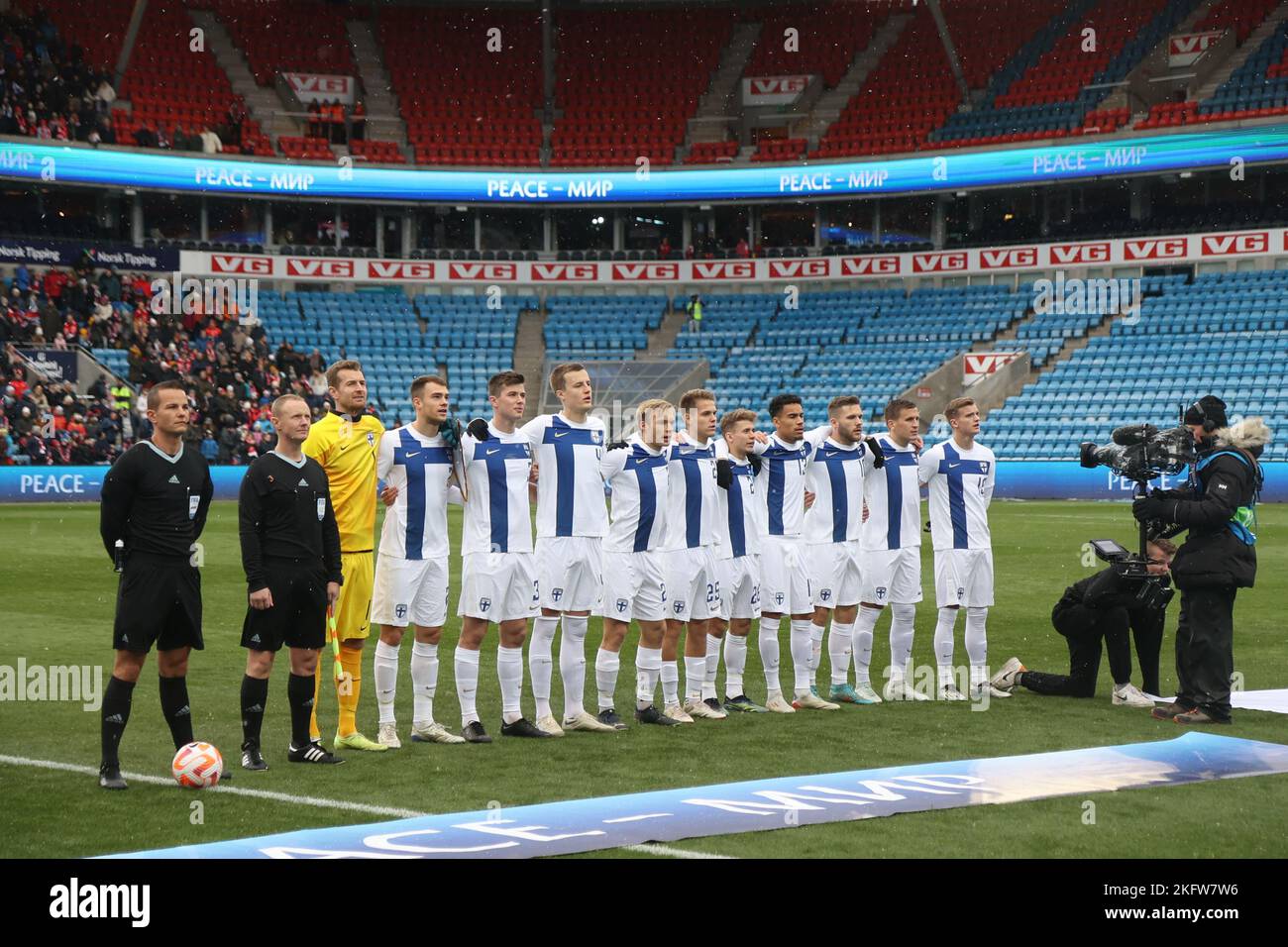 Oslo, Norway, 20th November 2022, Finland's team against Norway ...