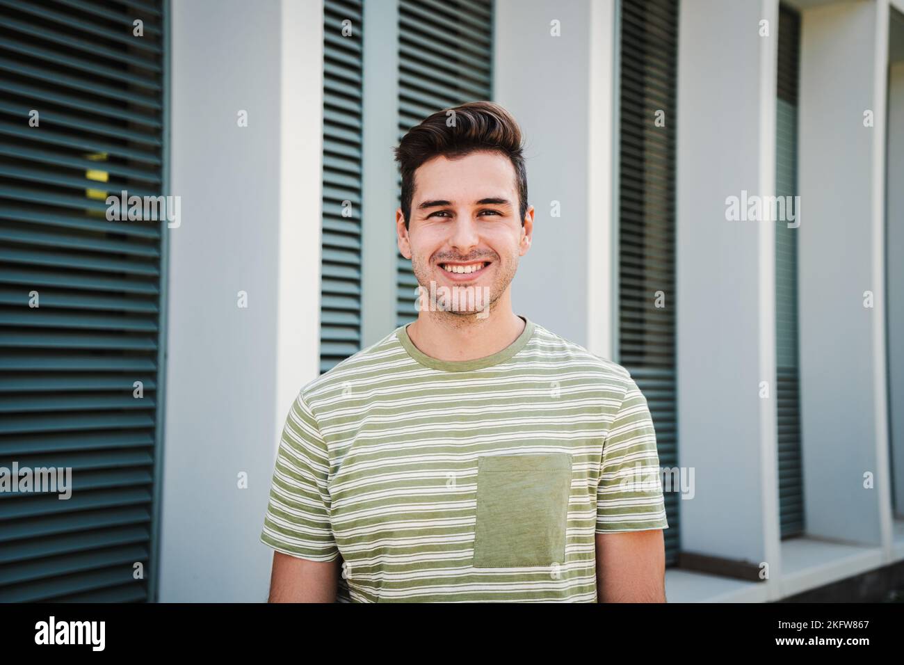 Front view handsome caucasian schoolboy hi-res stock photography and ...