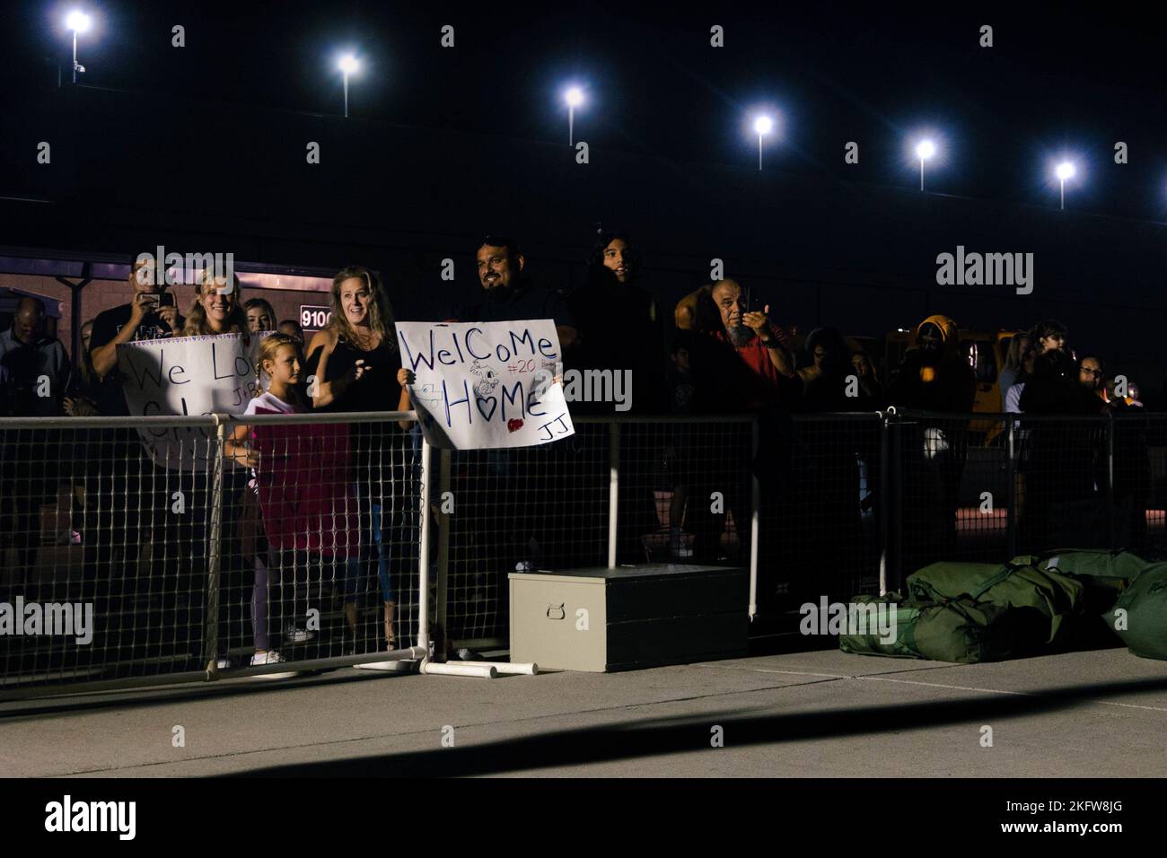 Family and friends gather to welcome home Marines from Marine Fighter ...