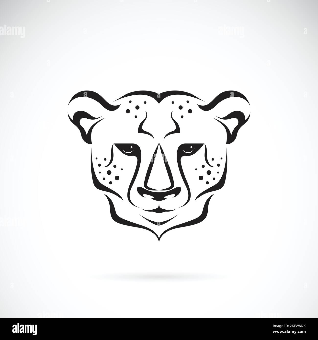 Vector of cheetah head design on white background. Wild Animals. Easy ...