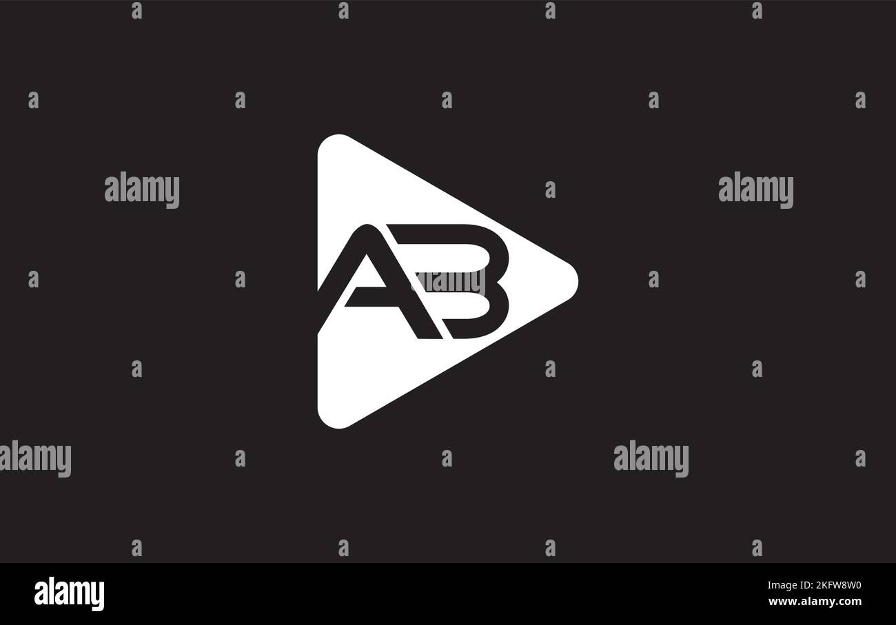 Play button icon vector and play button logo symbol with icon letter ...